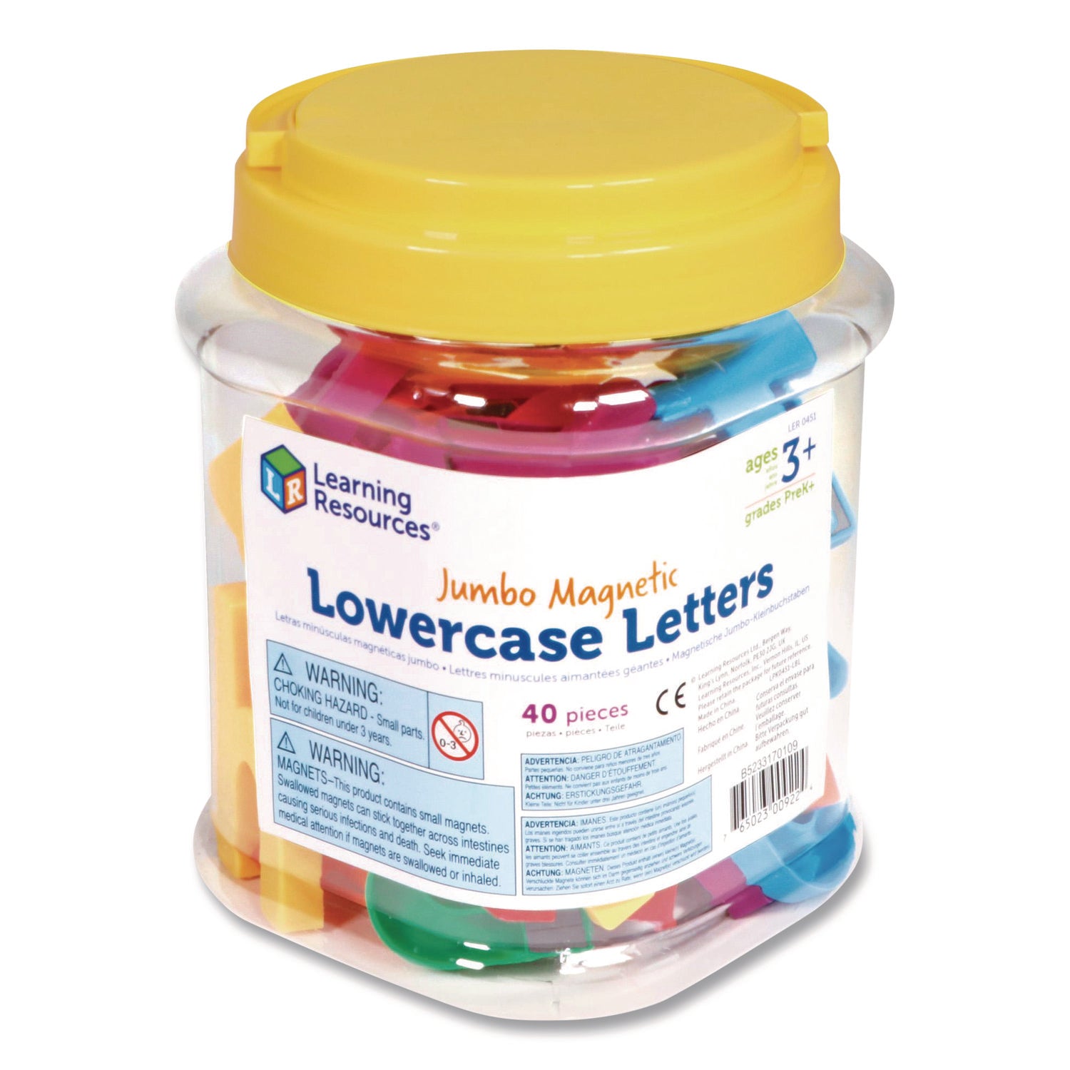 Learning Resources® Jumbo Lowercase Magnetic Letters, 1.5" Tall, Assor ...