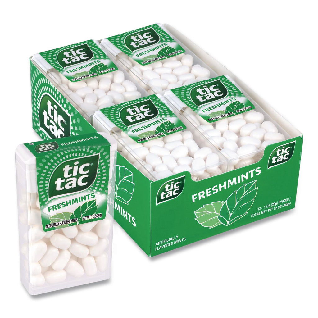 Tic Tac® Freshmints, Peppermint, 1 oz Pack, 12 Packs/Carton (GRR220026 ...