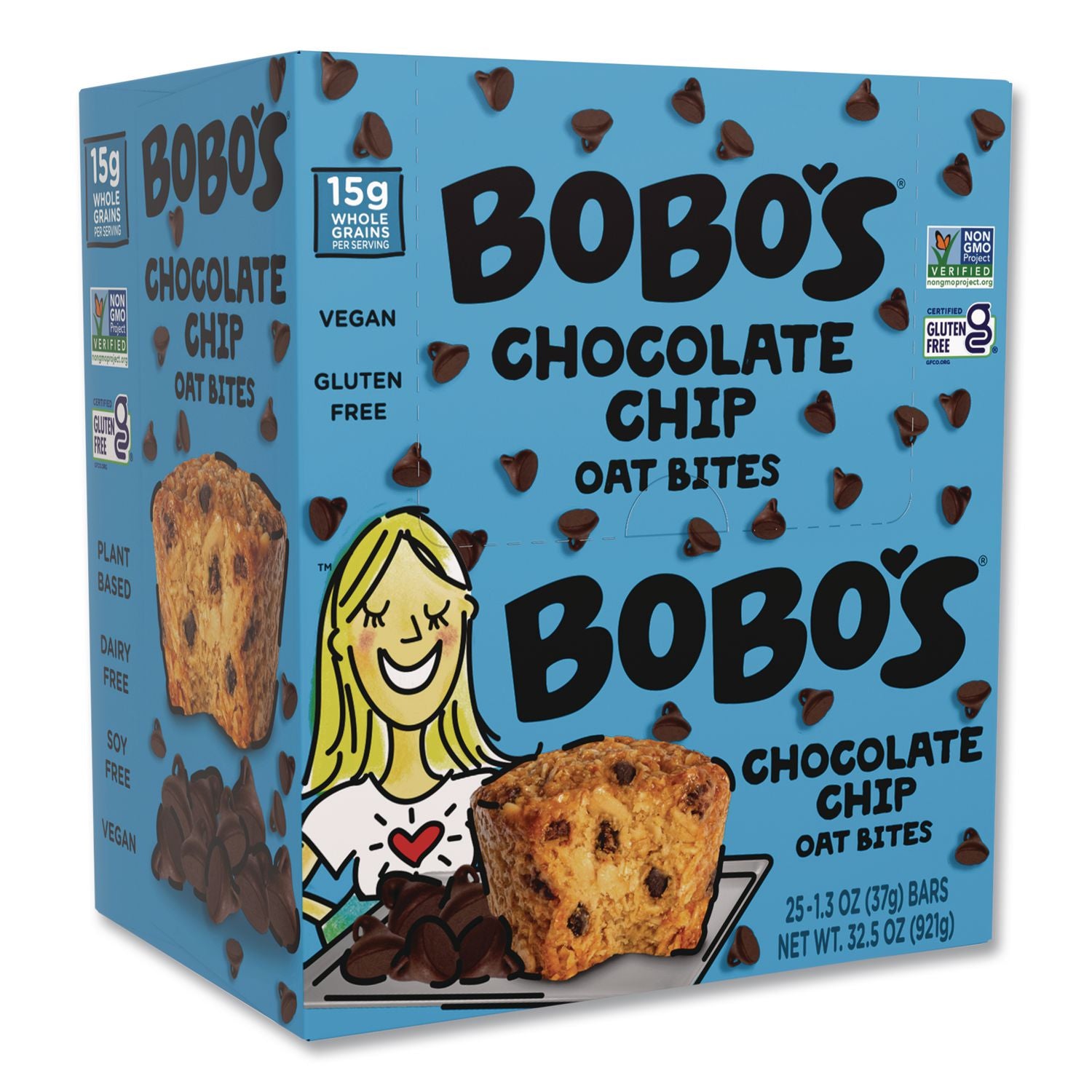 Bobo's Oatmeal Bites, Chocolate Chip, 1.3 oz Individually Wrapped, 25 ...