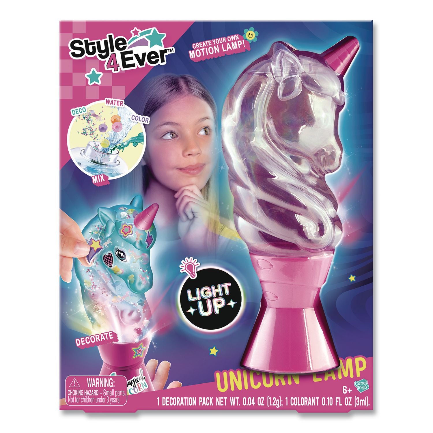 Style 4 Ever™ Unicorn Moon Lamp Creator Kit with Beads, Stickers, Colo ...