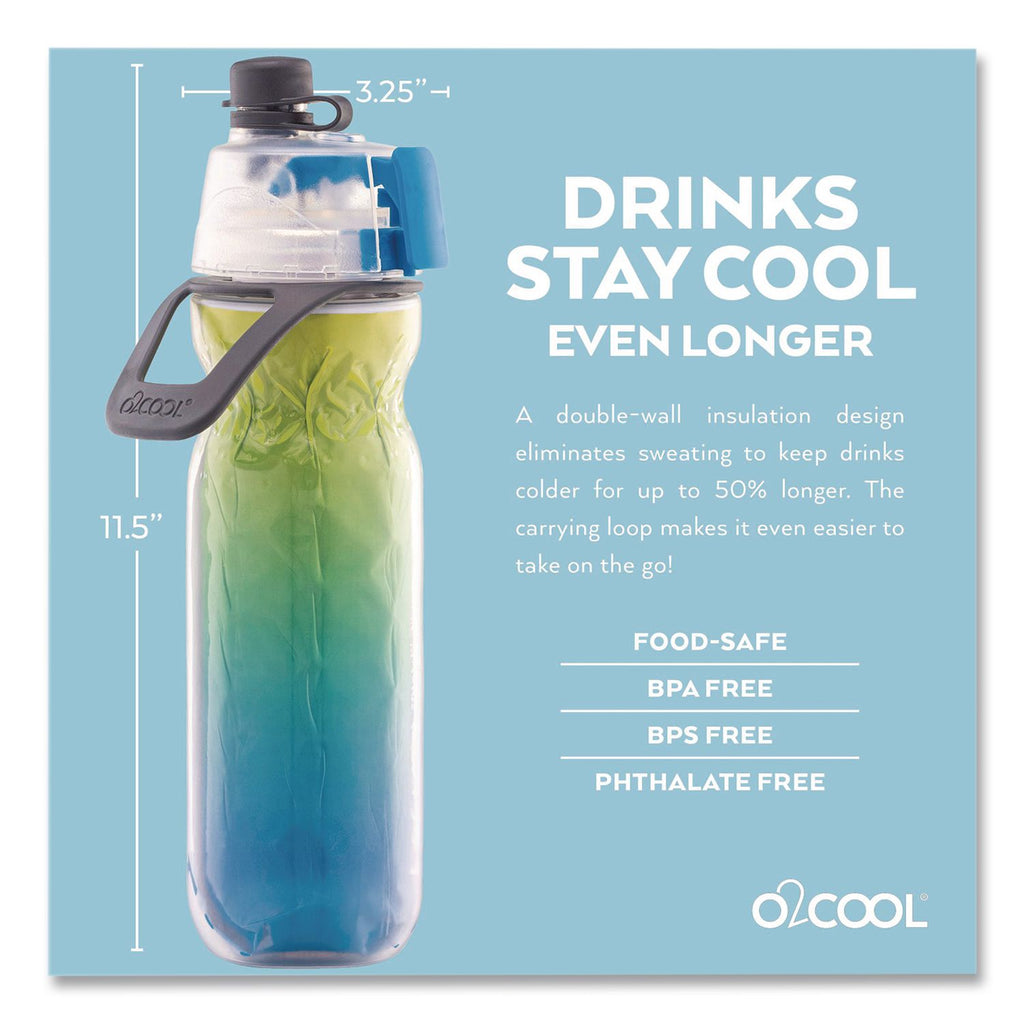 O2COOL® Elite Mist 'N Sip Plastic Double-Wall Insulated Water Bottle ...