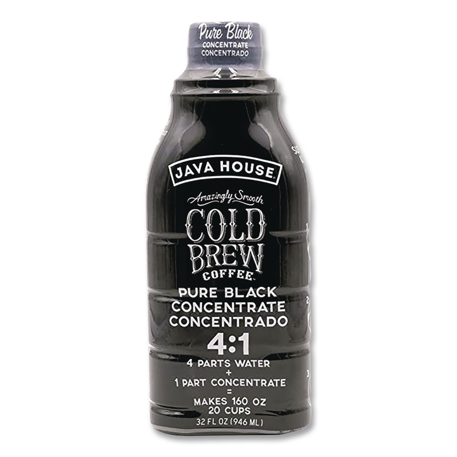Java House® Cold Brew Coffee Concentrate, Pure Black, 32 oz Bottle (JV ...