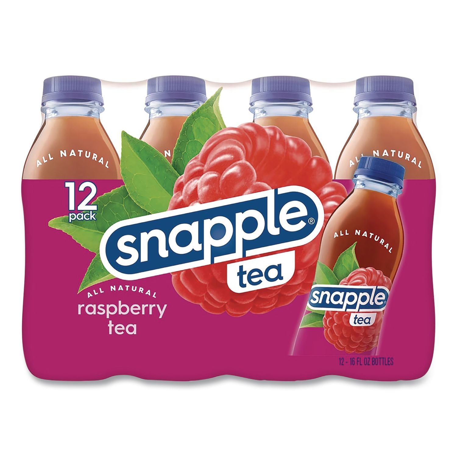 Snapple® Flavored Tea, Raspberry, 16 oz Bottle, 24/Carton (DPPCAD00775 ...