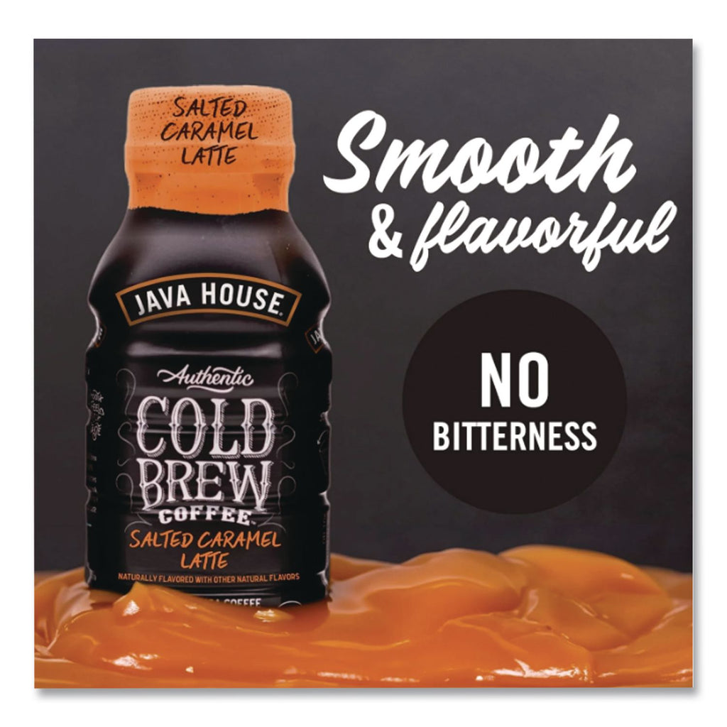 Java House® Cold Brew Coffee, Salted Caramel Latte, 8 oz Bottle, 12/Ca – GoodEarth Products