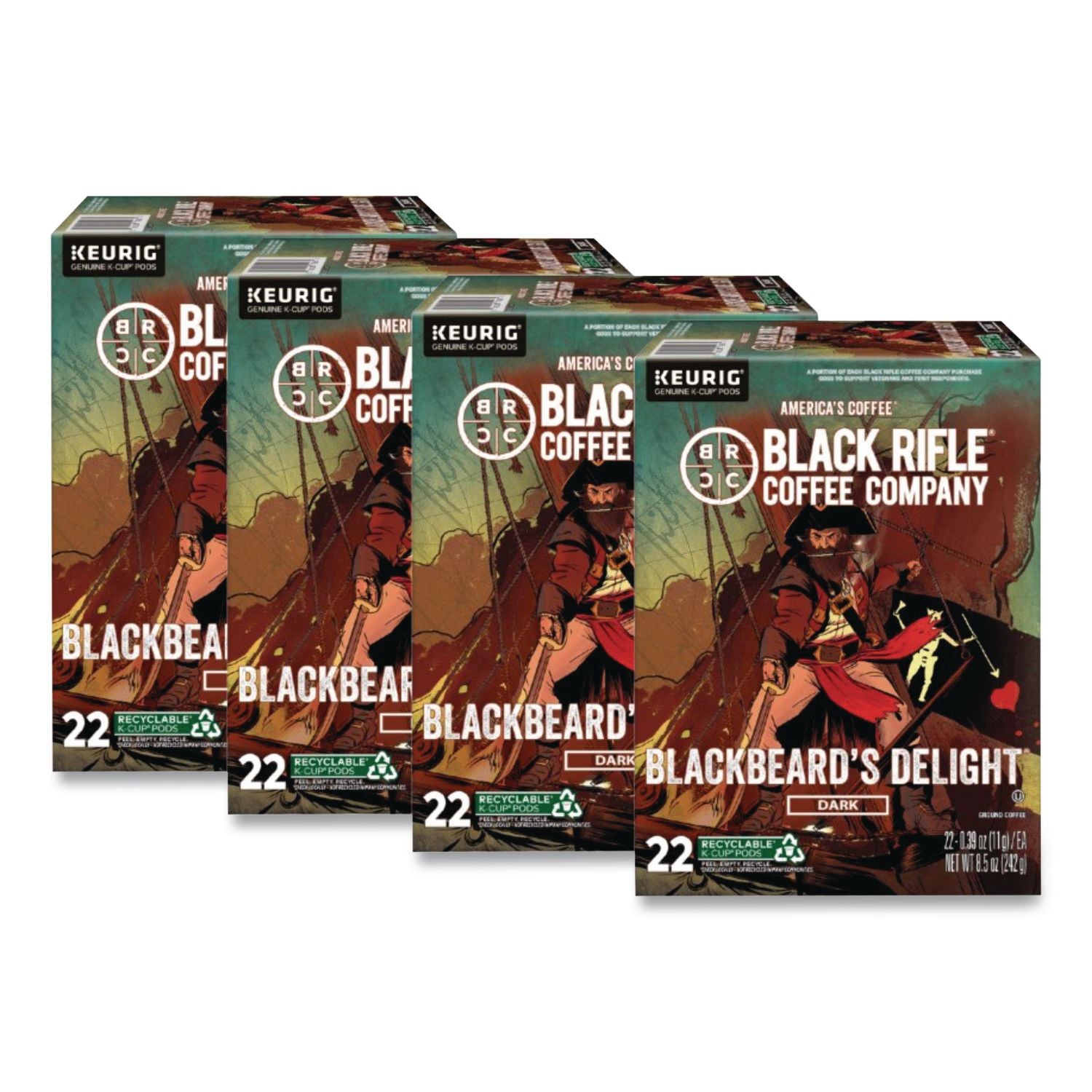 Black Rifle® Coffee Company Blackbeard's Delight Coffee K-Cups, 22/Box ...