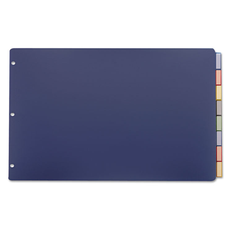 Cardinal® CRD84803 Poly Insertable Dividers, 8-Tab, 11 x 17, Assorted ...