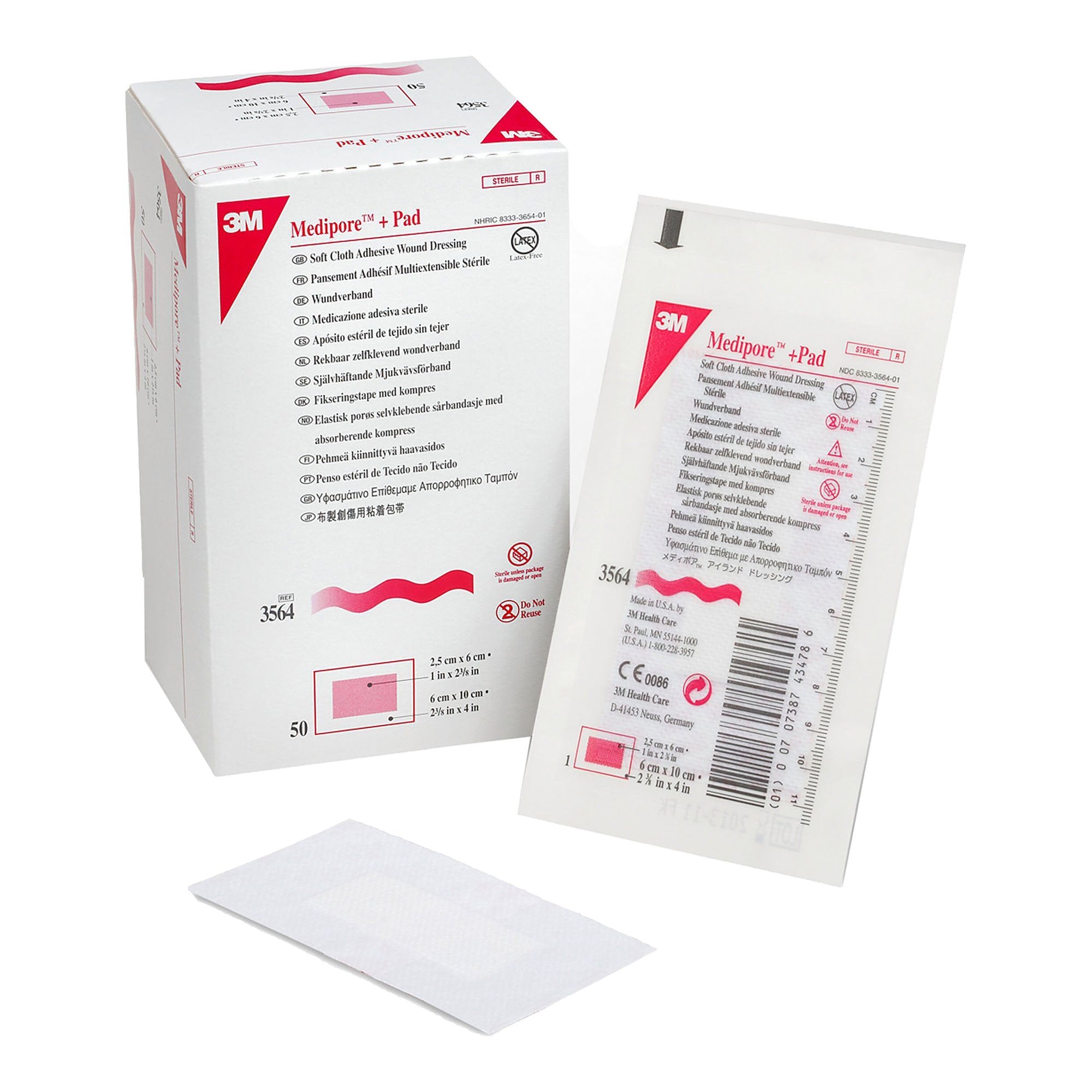 3M™ Medipore™ Composite Dressing 2-3/8 X 4 Inch Rectangle Sterile Nonw ...