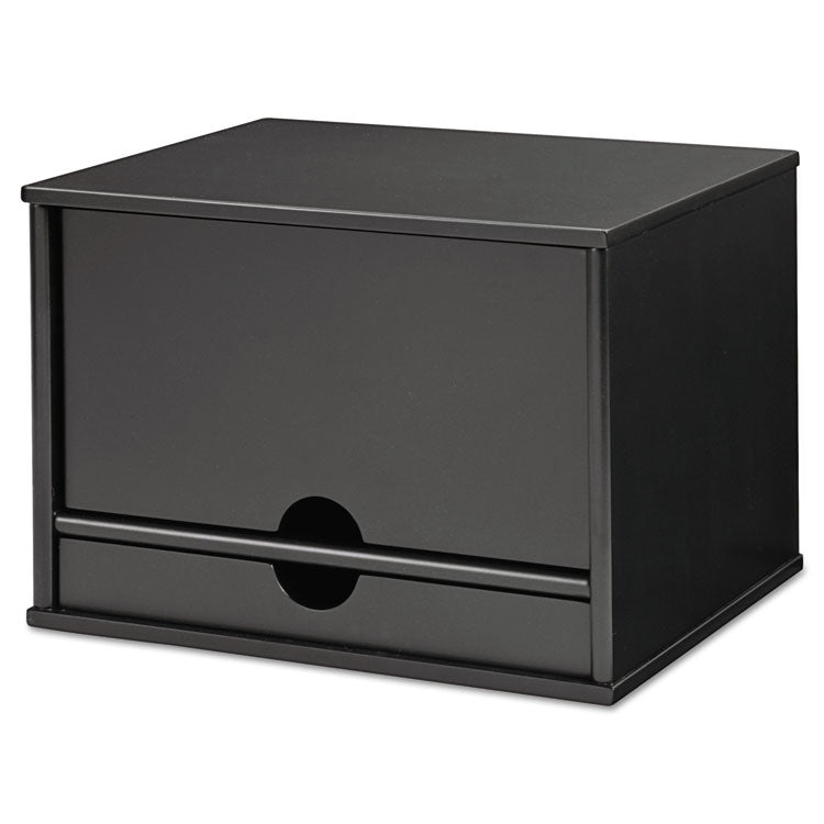 Victor® Midnight Black Collection Desktop Organizer, 5 Compartments, M ...