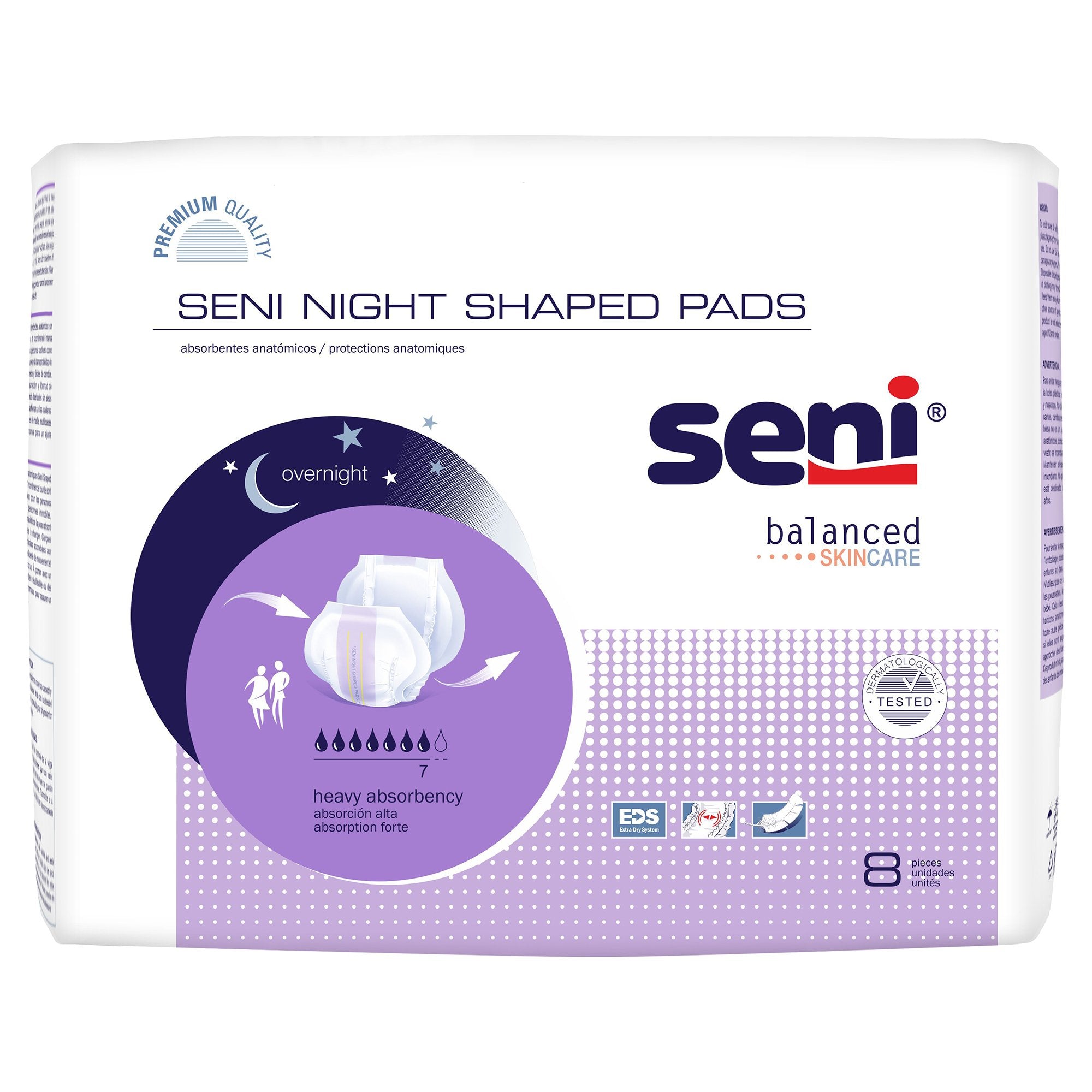 Seni® Shaped Night Pads Incontinence Liner 27 Inch Length Heavy Absorb ...