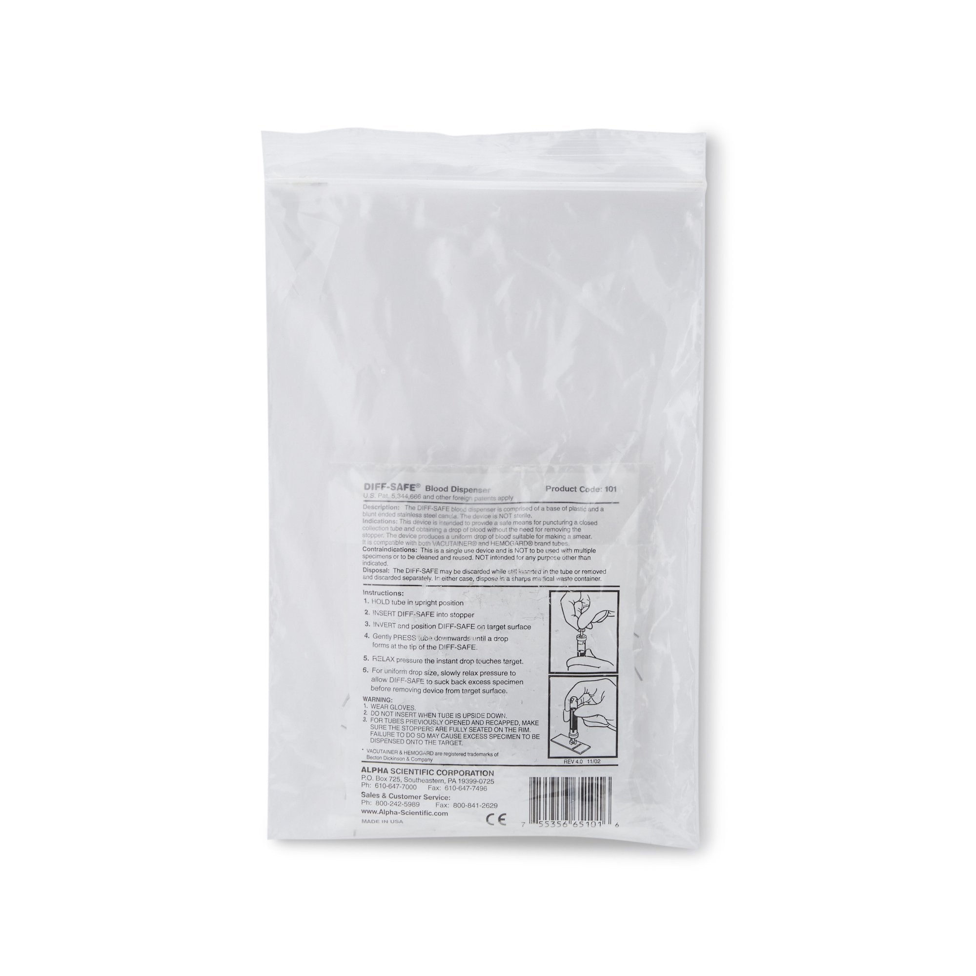 DIFF-SAFE® Blood Dispenser For Blood Smears (1010194_BX) 10/BX ...