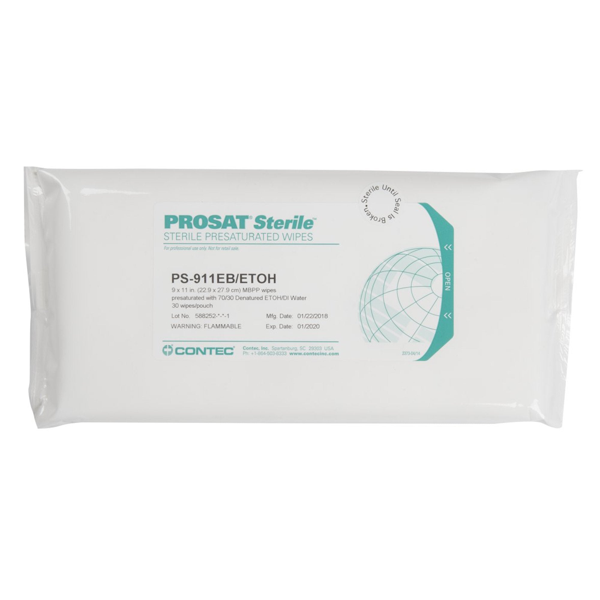 PROSAT® Sterile™ Surface Disinfectant Cleaner Premoistened Cleanroom M ...