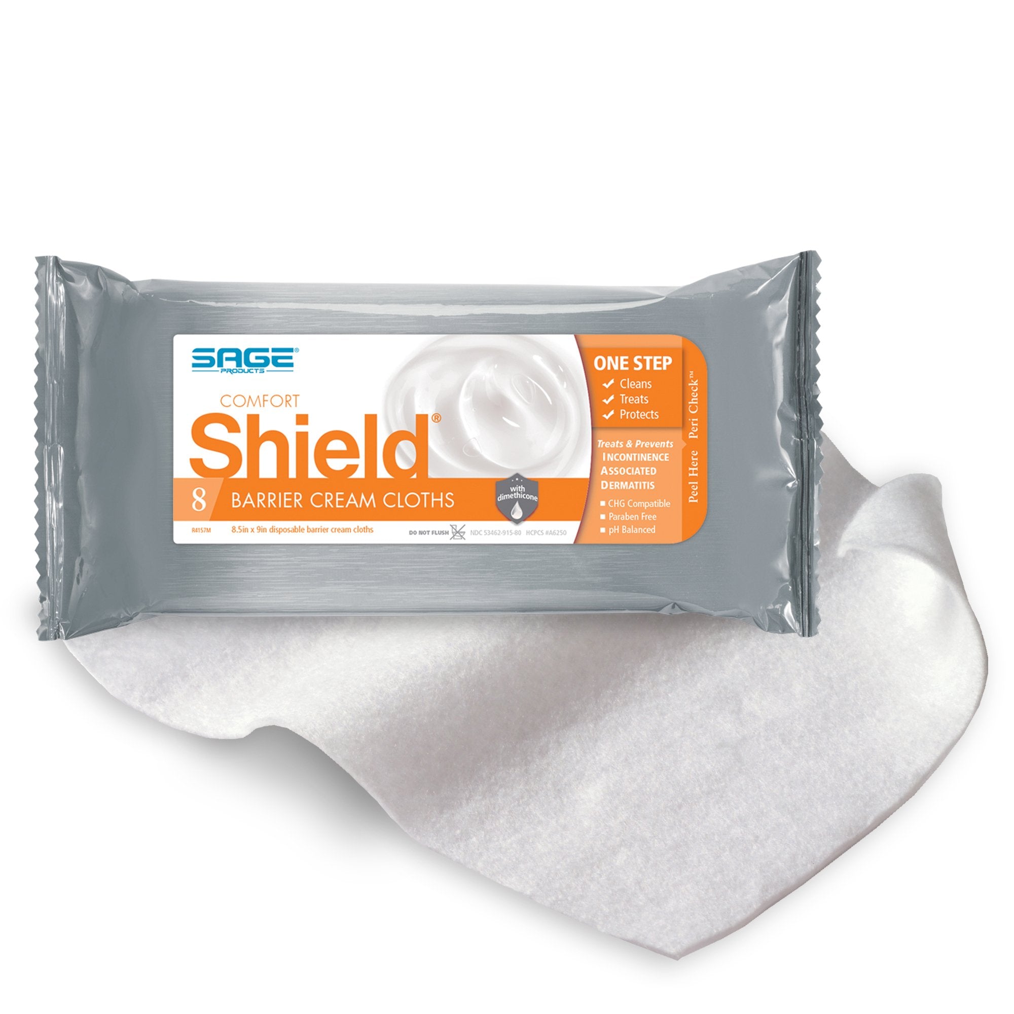 Comfort Shield® Incontinence Care Wipe Soft Pack Unscented 8 Count (38 ...