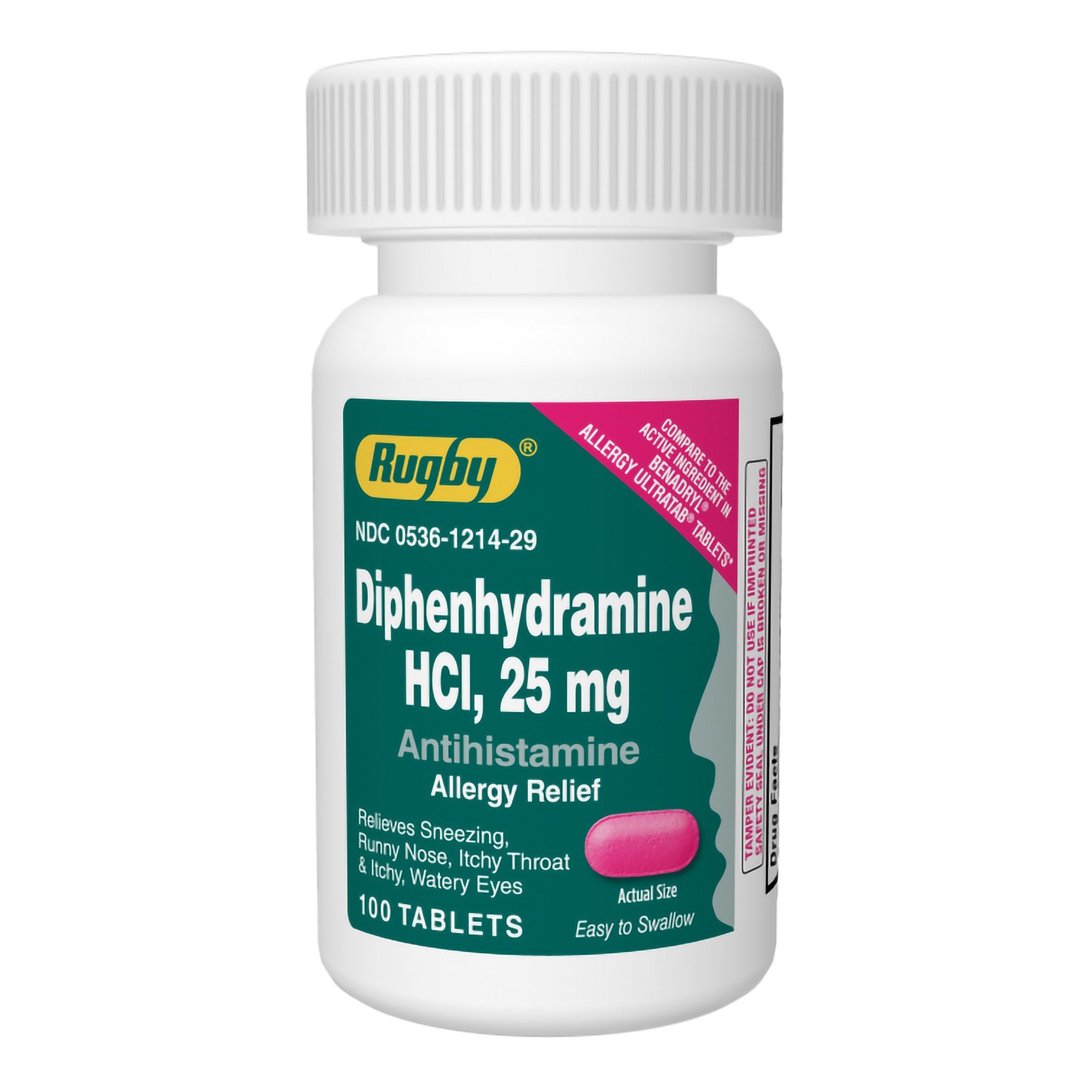 Major Pharmaceuticals Diphenhydramine HCl 25 mg Tablet 100 Tablets (11 ...