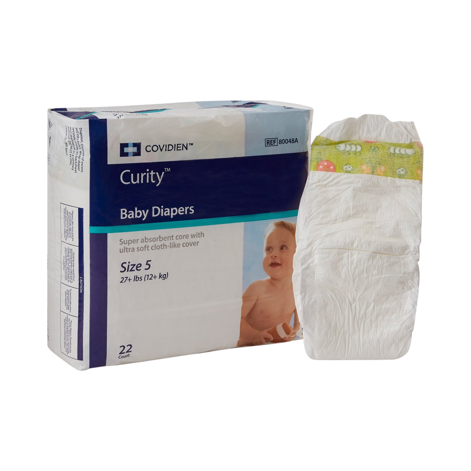 Cardinal Health™ Wings™ Unisex Baby Diaper Size 5 / X-Large Disposable ...