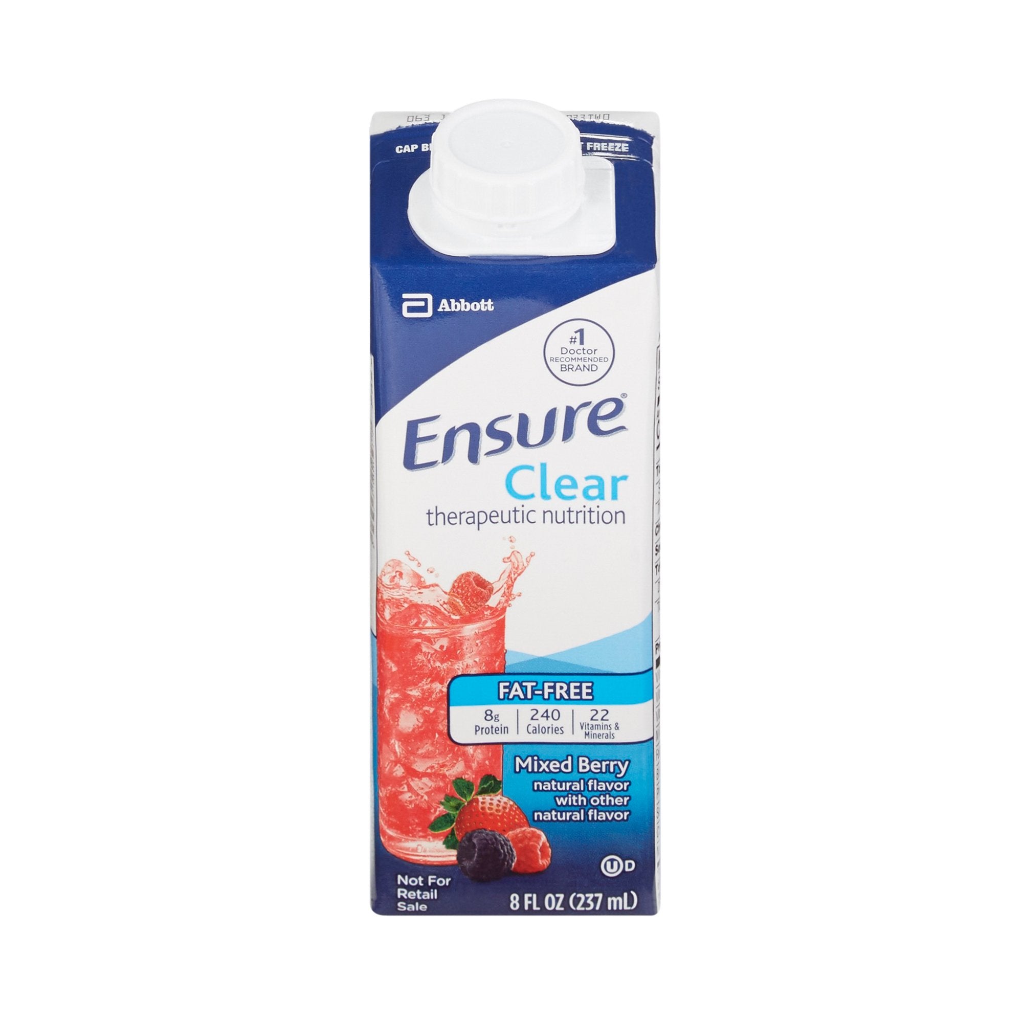 Ensure® Clear Therapeutic Nutrition Oral Supplement Mixed Berry Flavor ...