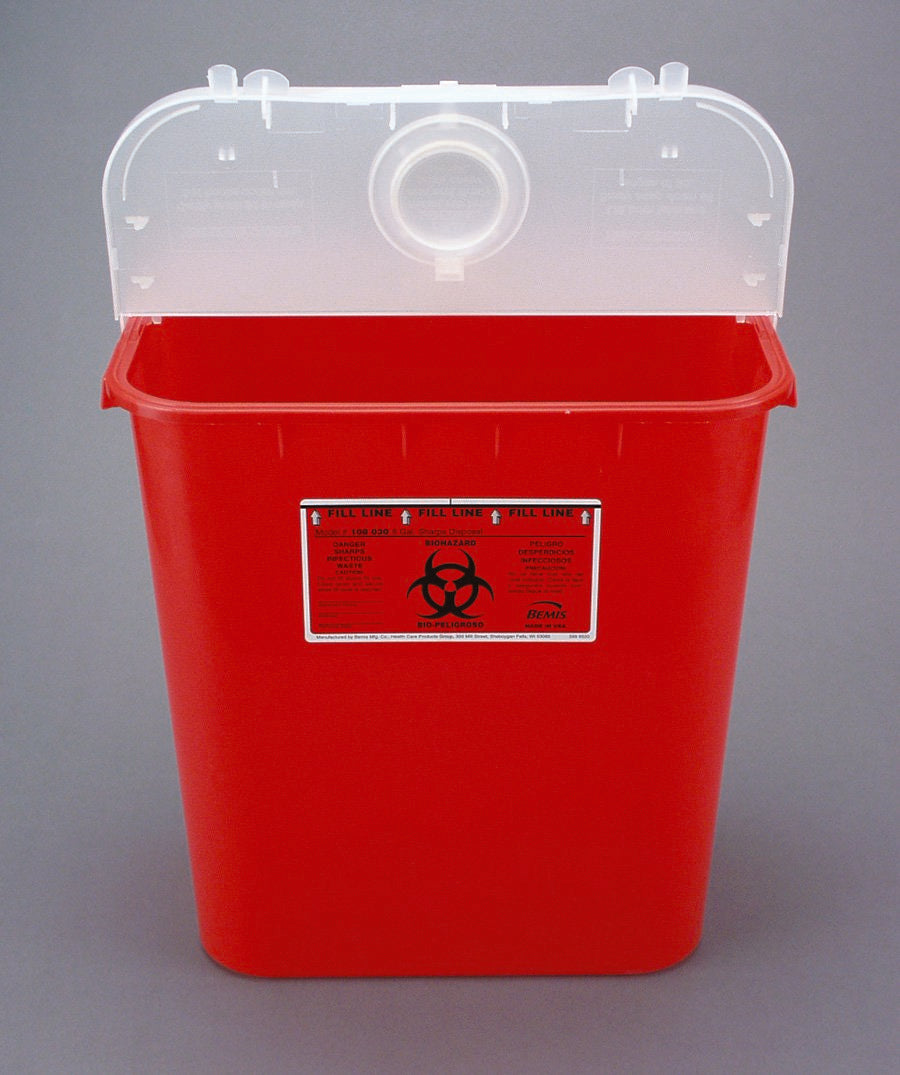 Bemis™ Sentinel Sharps Container Red Base 15-7/8 H X 16-1/2 L X 11-13 ...