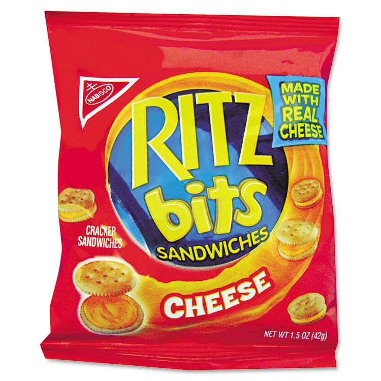 Nabisco® RTZ06834 Ritz Bits, Cheese, 1.5 oz Packs, 60/Carton ...