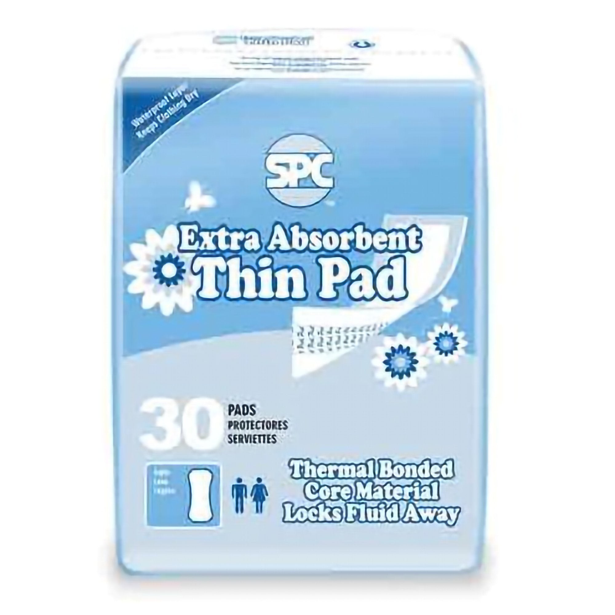 SPC Incontinence Liner 12 Inch Length Moderate Absorbency Thermal Bond ...