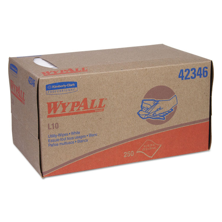 WypAll® KCC42346 L10 Towels, POP-UP Box, 1-Ply, 10.25 x 9, White, 250 ...