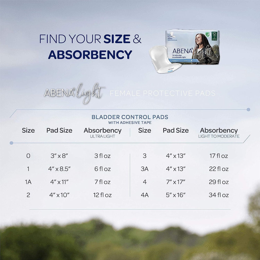 Abena™ Light Extra Bladder Control Pad 13 Inch Length Light Absorbency ...