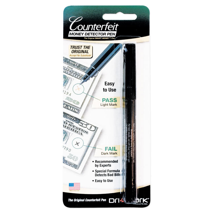 Dri-Mark® DRI351B1 Smart Money Counterfeit Bill Detector Pen, U.S ...