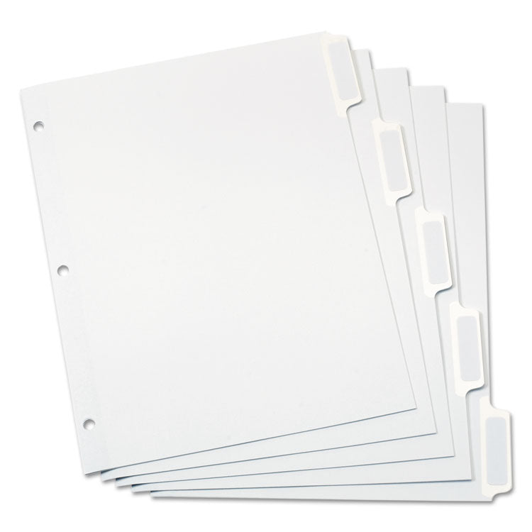 Oxford™ OXF11314 Custom Label Tab Dividers with Self-Adhesive Tab ...