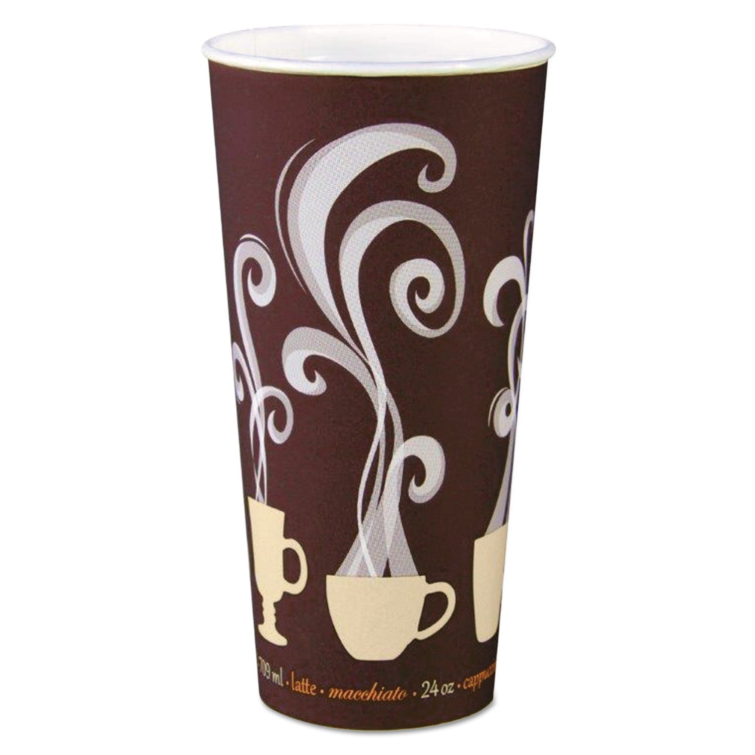 SOLO® Thermoguard Insulated Paper Hot Cups, 24 oz, Steam Print Design ...