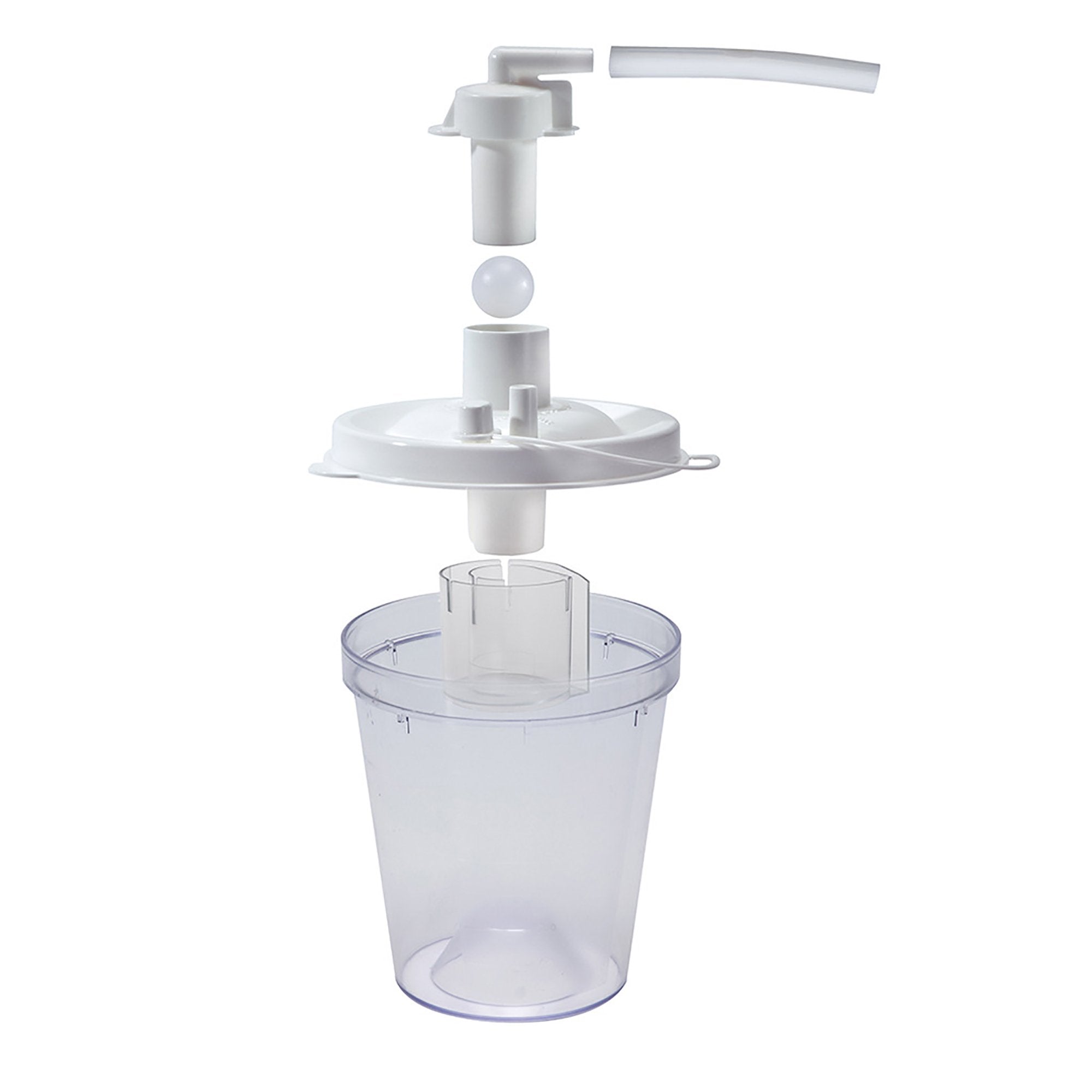 Vacu-Aide® QSU Suction Canister Kit 800 mL Float Valve Shut-Off Lid (8 ...