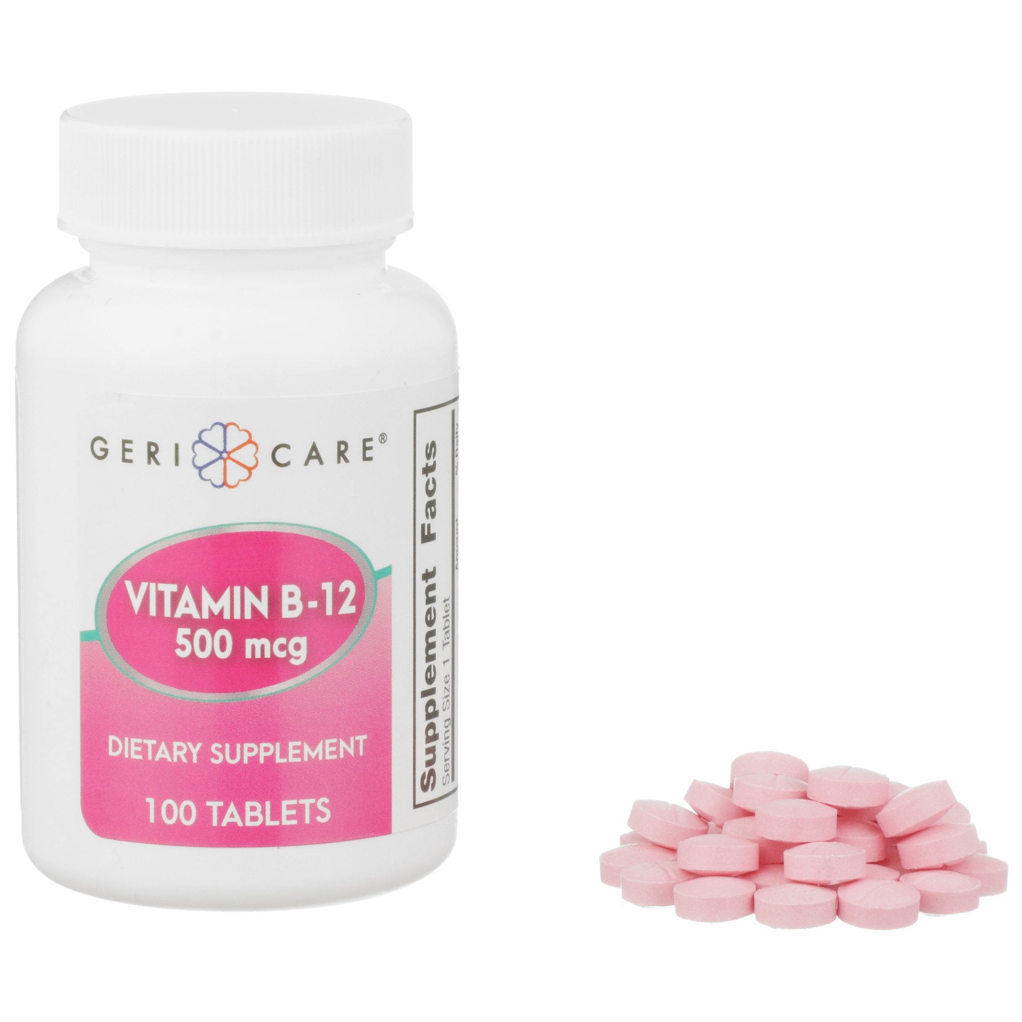 Geri-Care® Vitamin Supplement Vitamin B12 500 mcg Strength Tablet 100 ...
