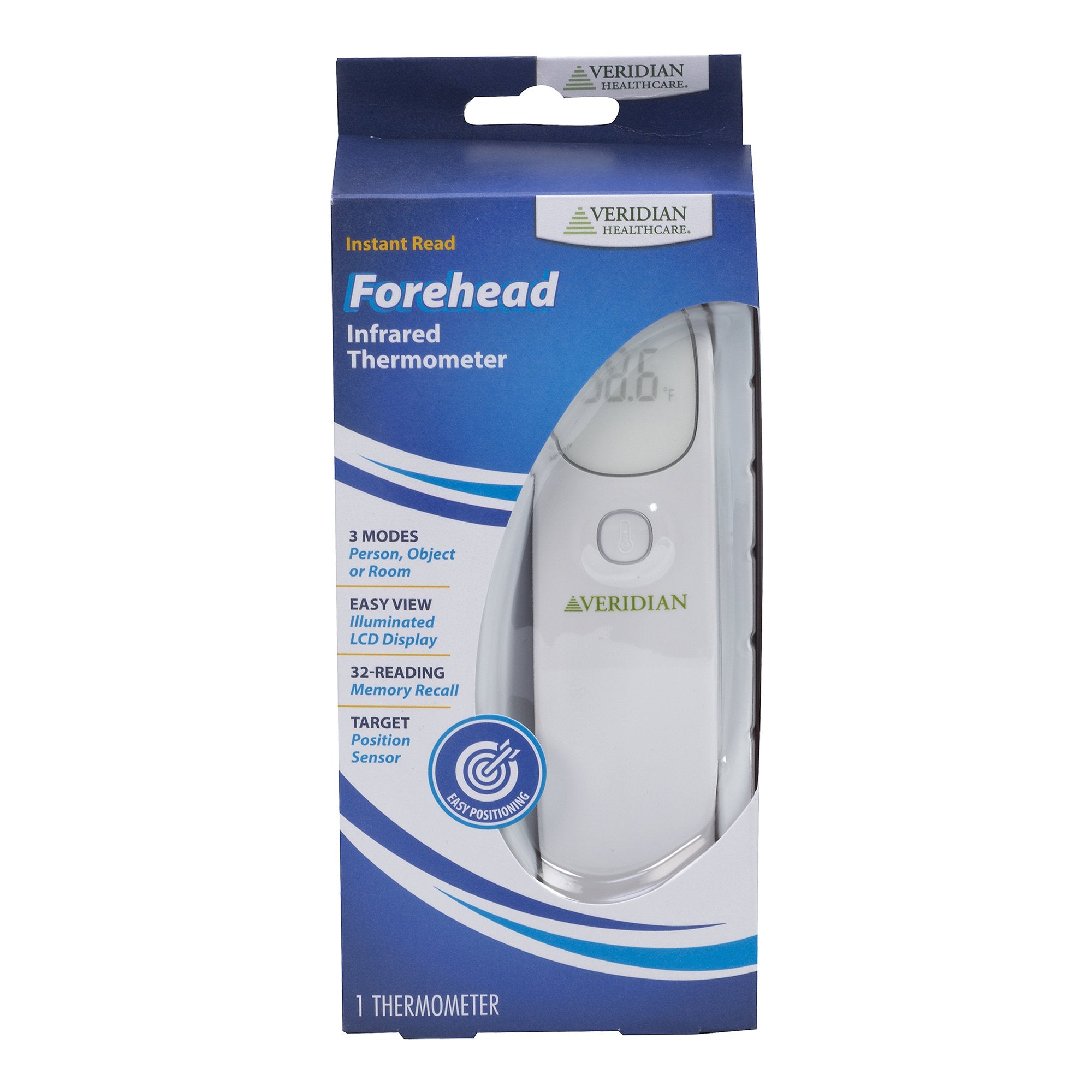Veridian Non-Contact Skin Surface Thermometer Infrared Skin Probe Hand ...