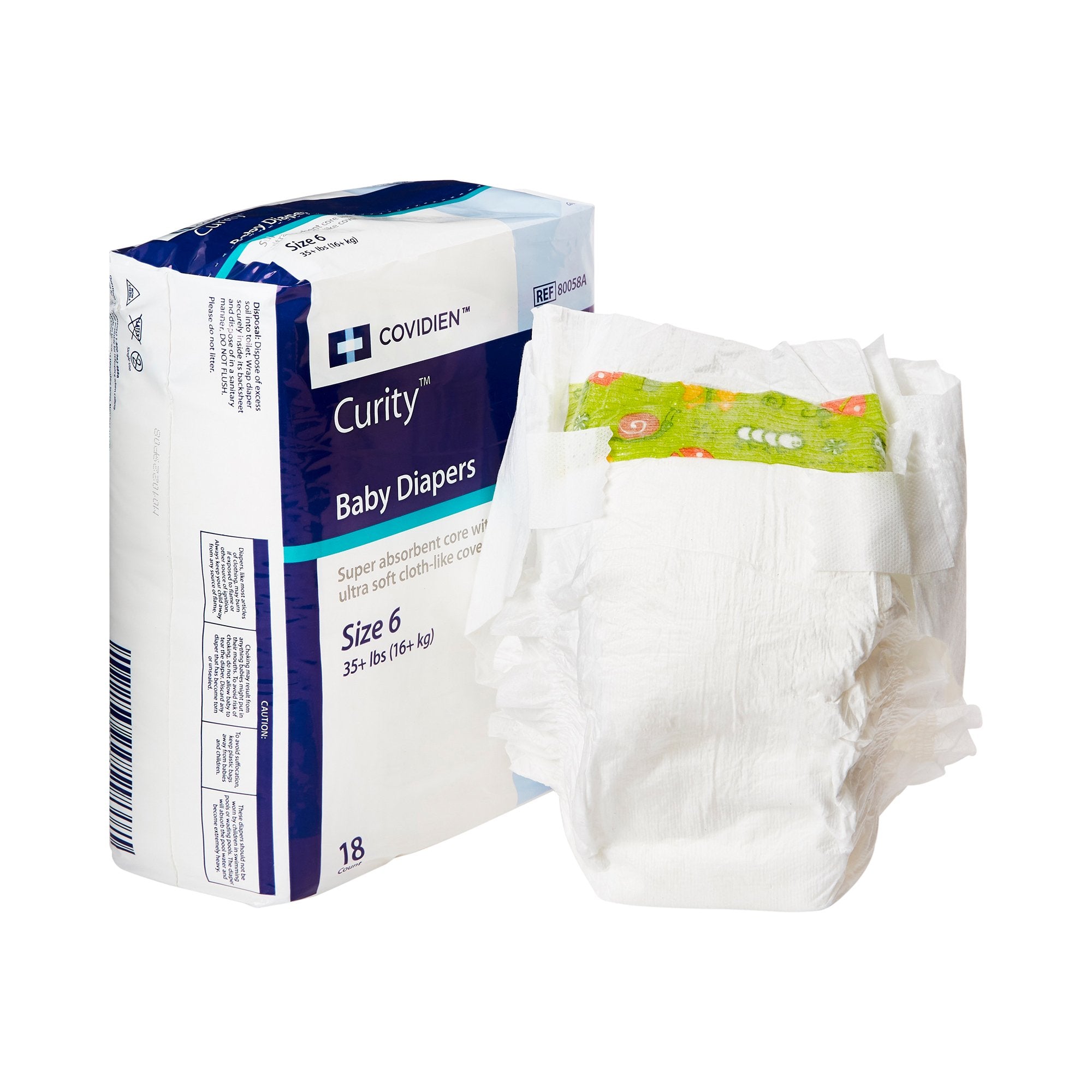 Cardinal Health™ Wings™ Unisex Baby Diaper Size 6 / 2X-Large Disposabl ...