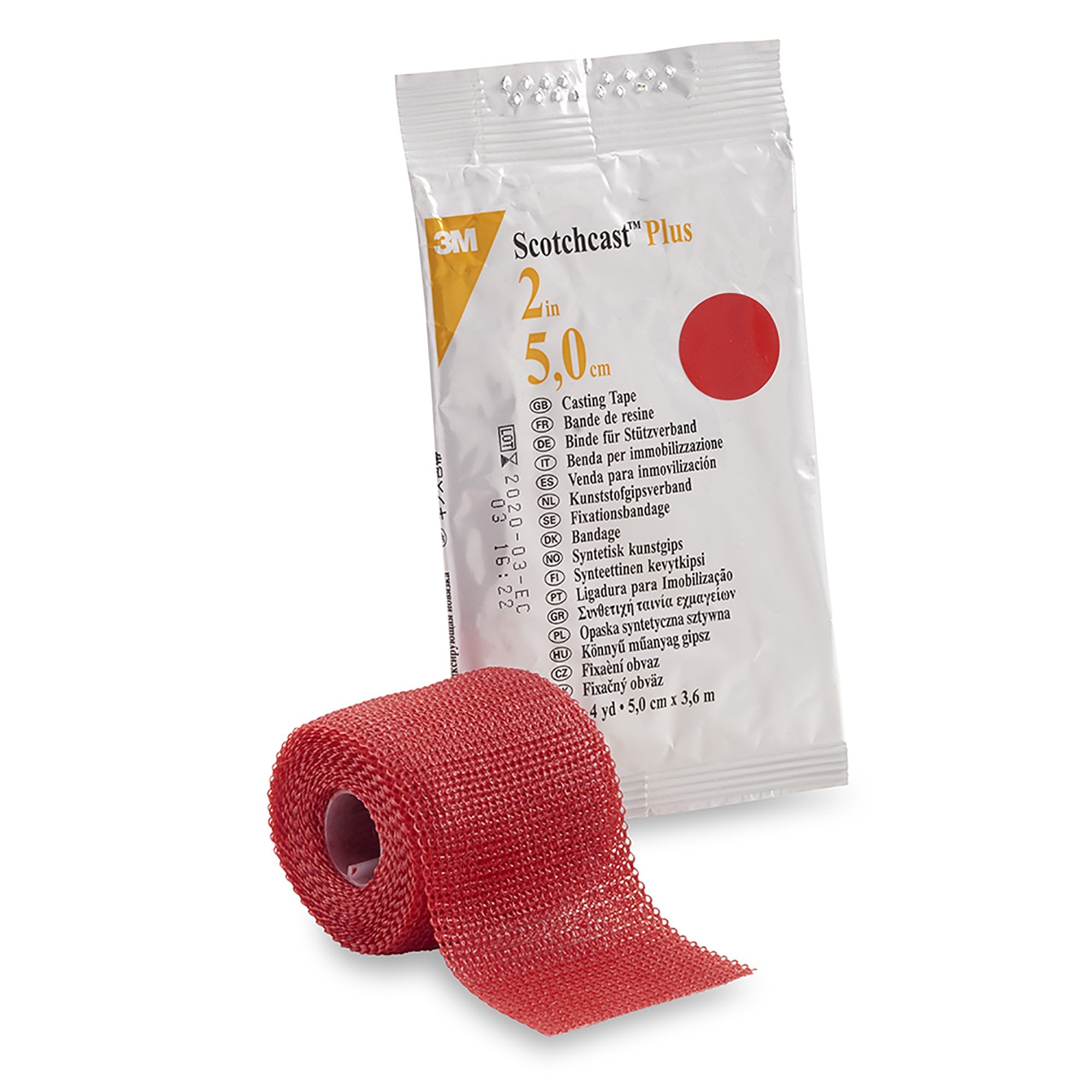 3M™ Scotchcast™ Plus Cast Tape 2 Inch X 12 Foot Fiberglass / Resin Red ...