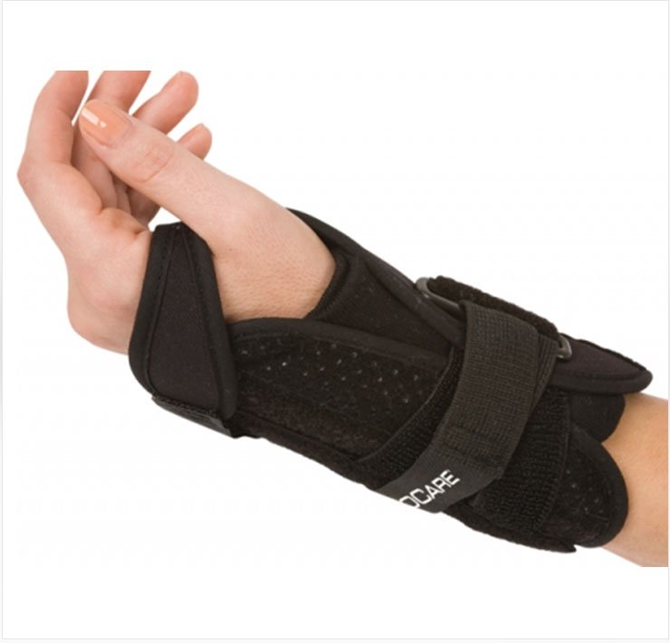 ProCare® Quick-Fit® Wrist Brace Felt / Nylon Right Hand Black One Size ...