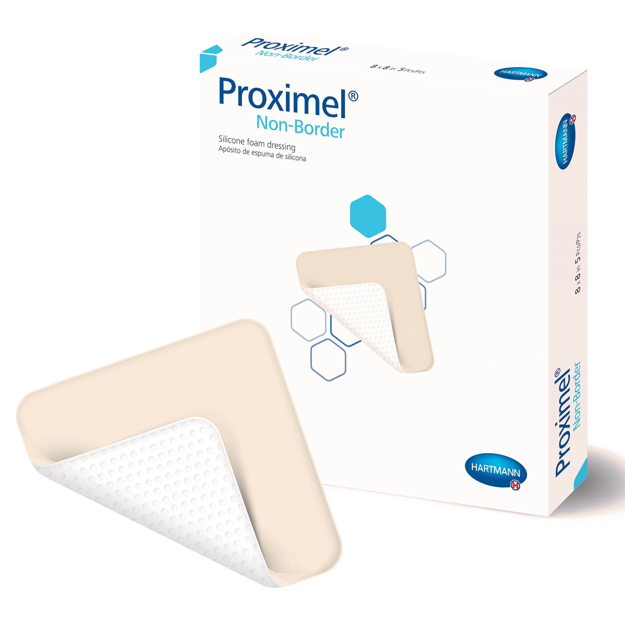 Proximel® Non-Border Foam Dressing 8 X 8 Inch Without Border Waterproo ...