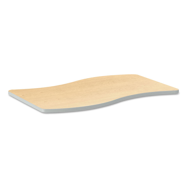 HON® HONSW3054ENDK Build Ribbon Shape Table Top, 54w x 30d, Natural ...