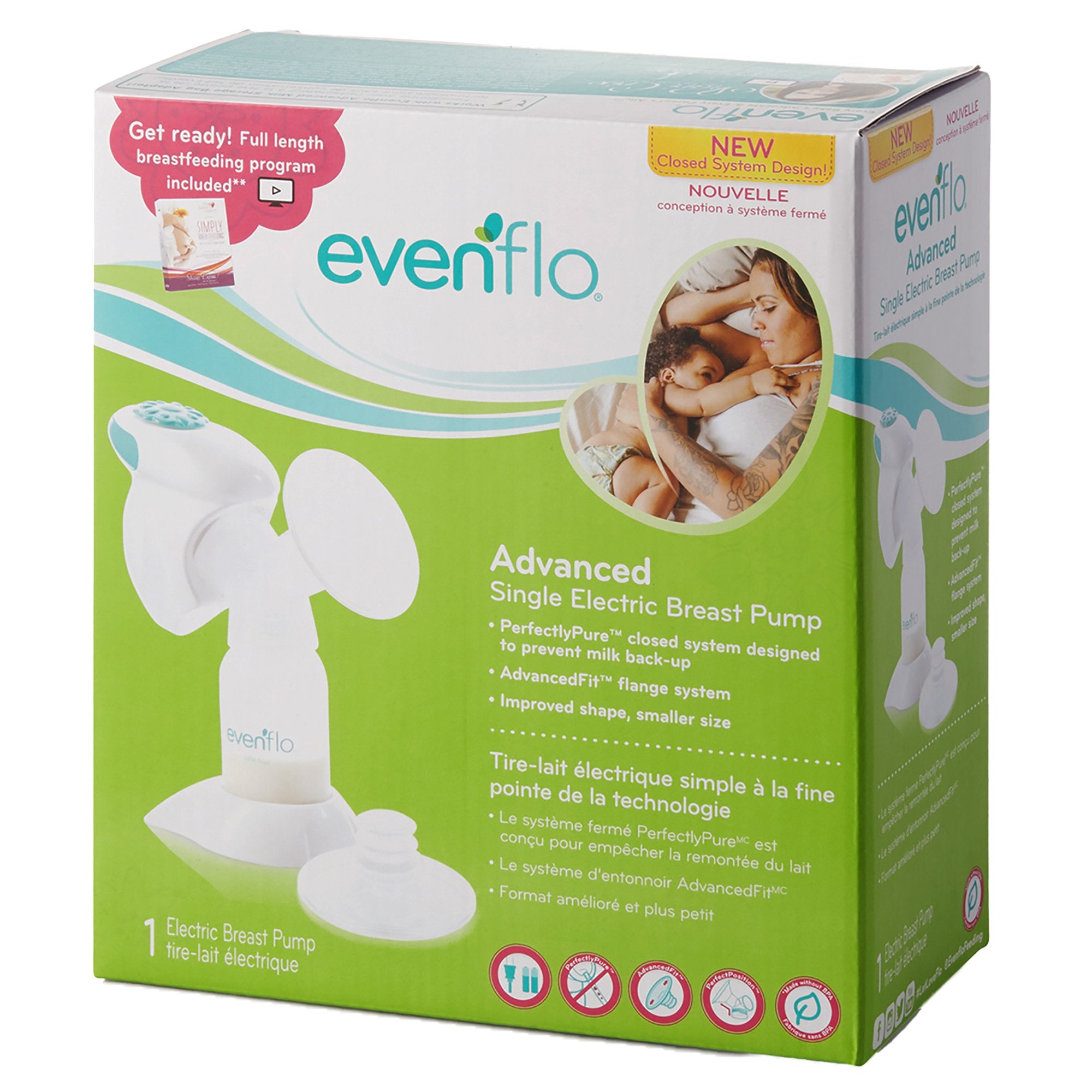 Evenflo Advanced Single Electric Breast Pump Evenflo Advanced (1062665 ...