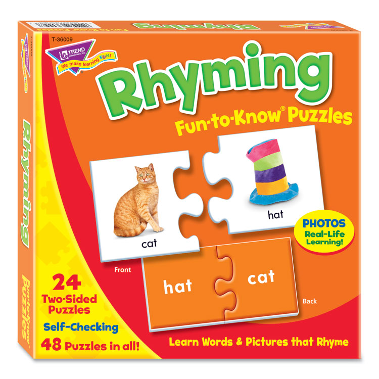TREND® TEPT36009 Fun to Know Puzzles, Ages 3 and Up, (24) 2-Sided ...
