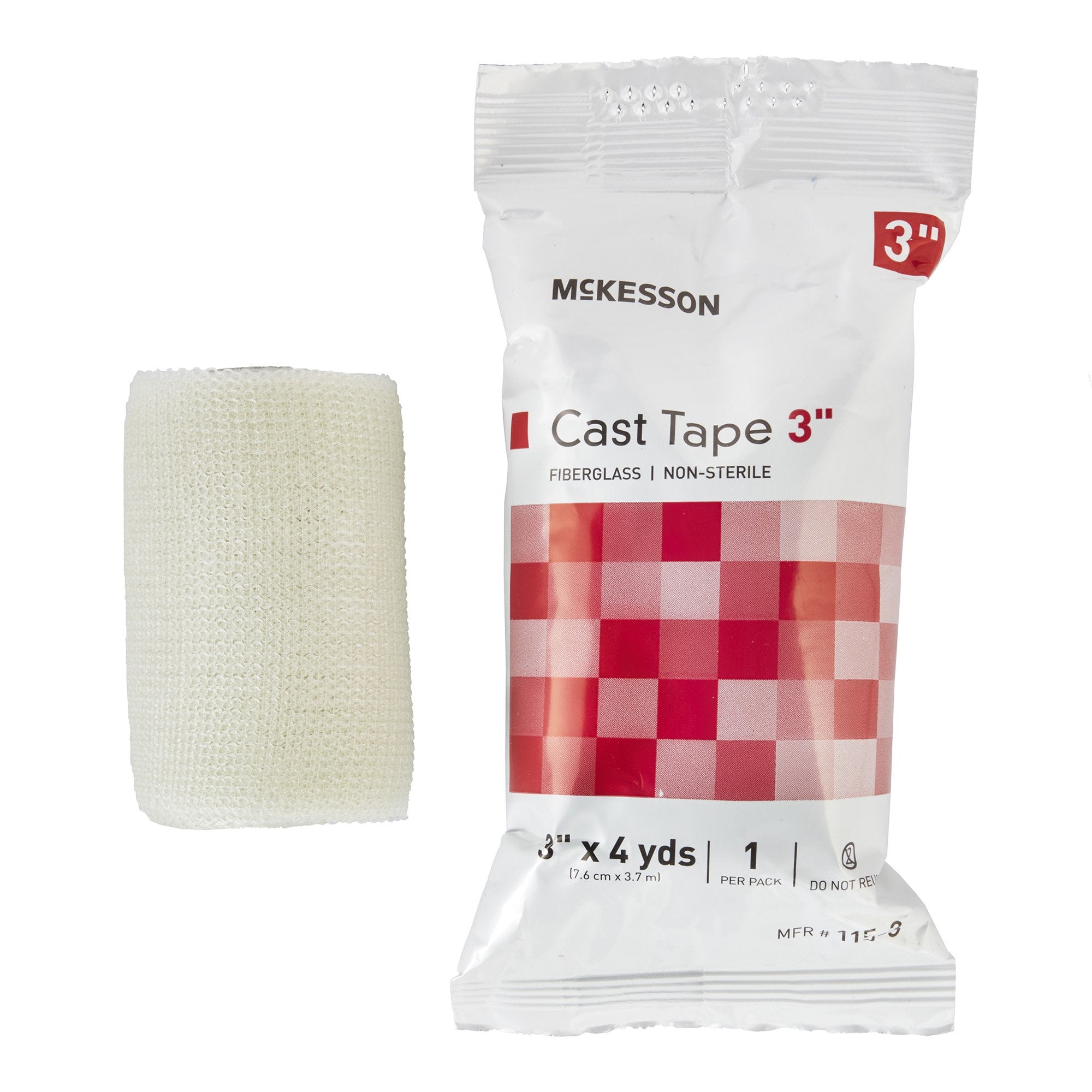 McKesson Cast Tape 3 Inch X 12 Foot Fiberglass White (733690_EA) 1/EA ...