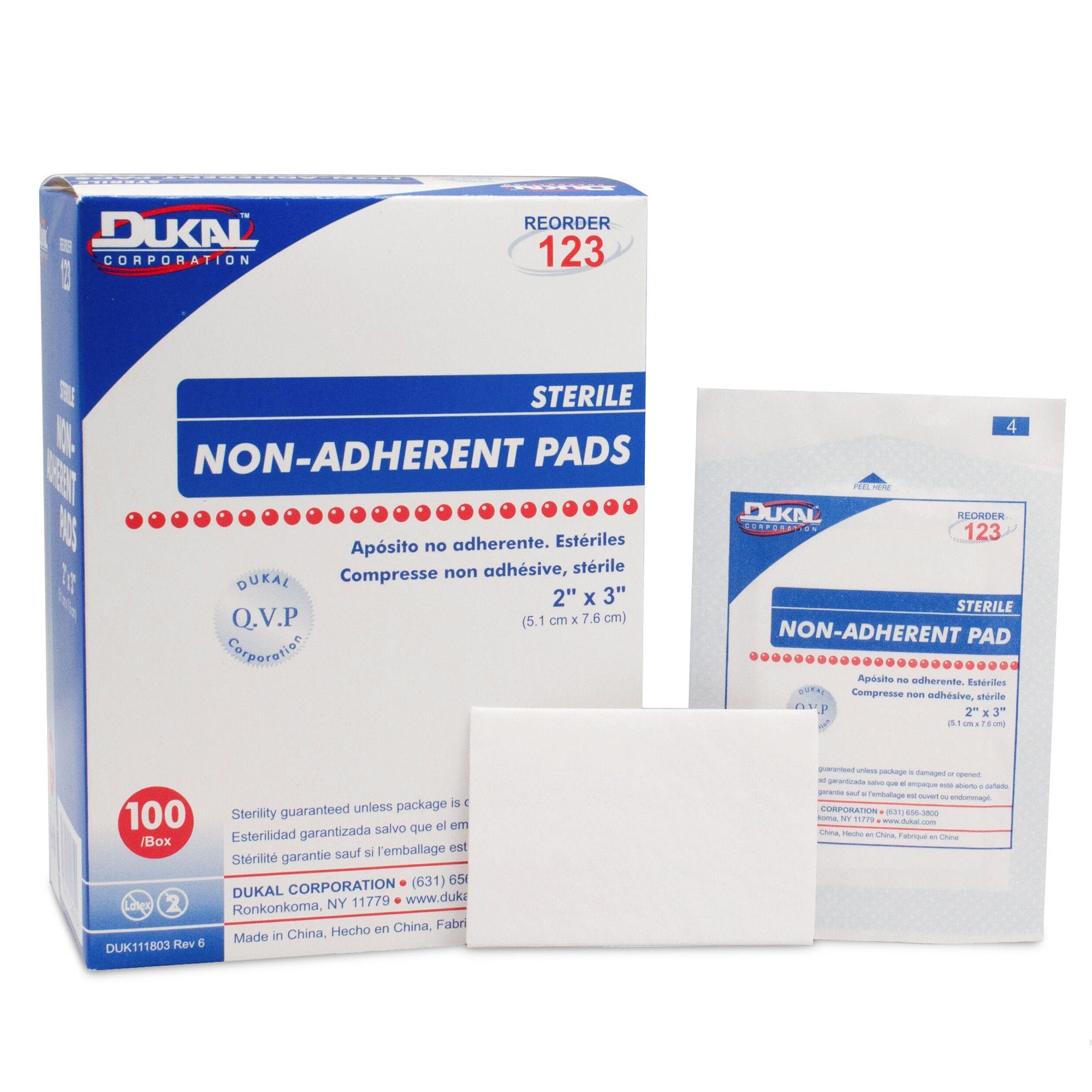 Dukal™ Non-Adherent Dressing 2 X 3 Inch Sterile 1 per Pack (327221_CS ...
