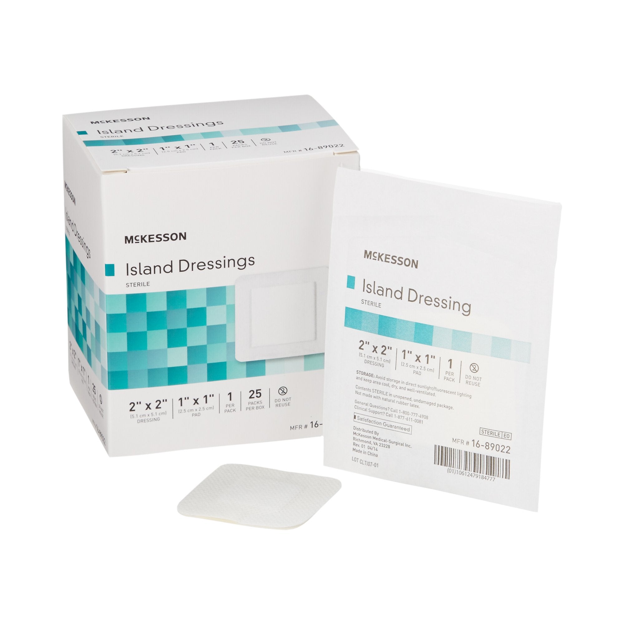 McKesson Island Dressing 2 X 2 Inch Square Sterile (491825_BX) 25/BX ...