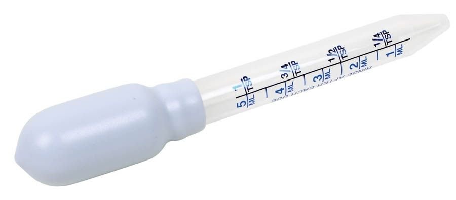 Super Dropper™ Medicine Dropper Plastic, Straight Tip, 5 mL / 1 Teaspo ...