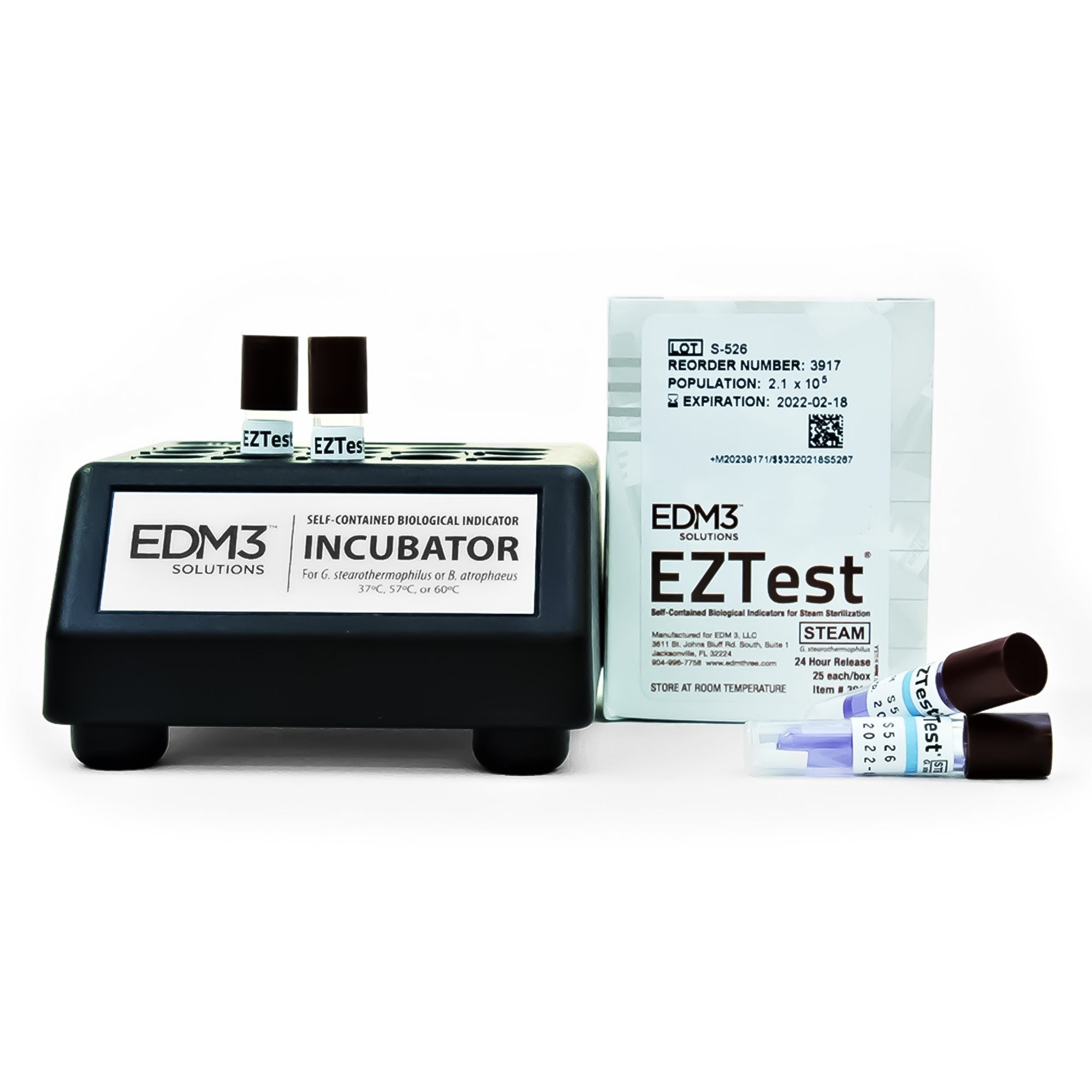 EZTest® Sterilization Biological Indicator Vial Steam (1060161_PK) 25 ...