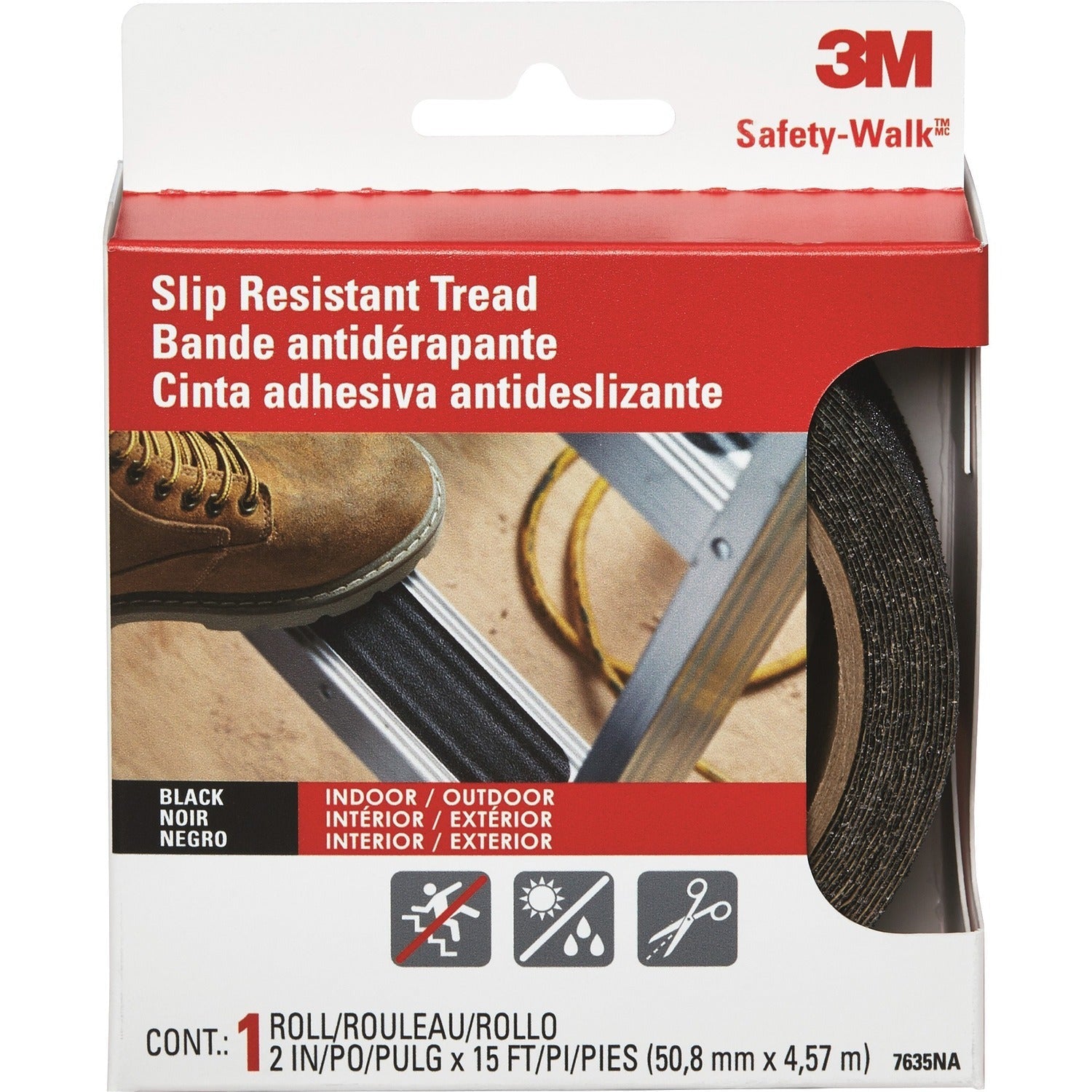 3M Safety Walk Step & Ladder Tread Tape, 2"x180", Black (MMM ...
