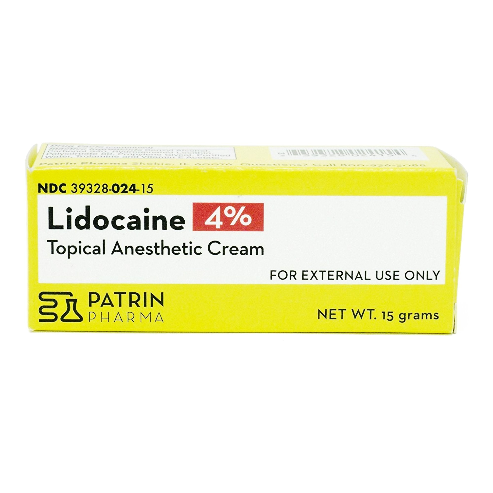 Patrin Pharma Inc Lidocaine HCl 4% Cream 15 Gram (1125690_EA) 1/EA ...