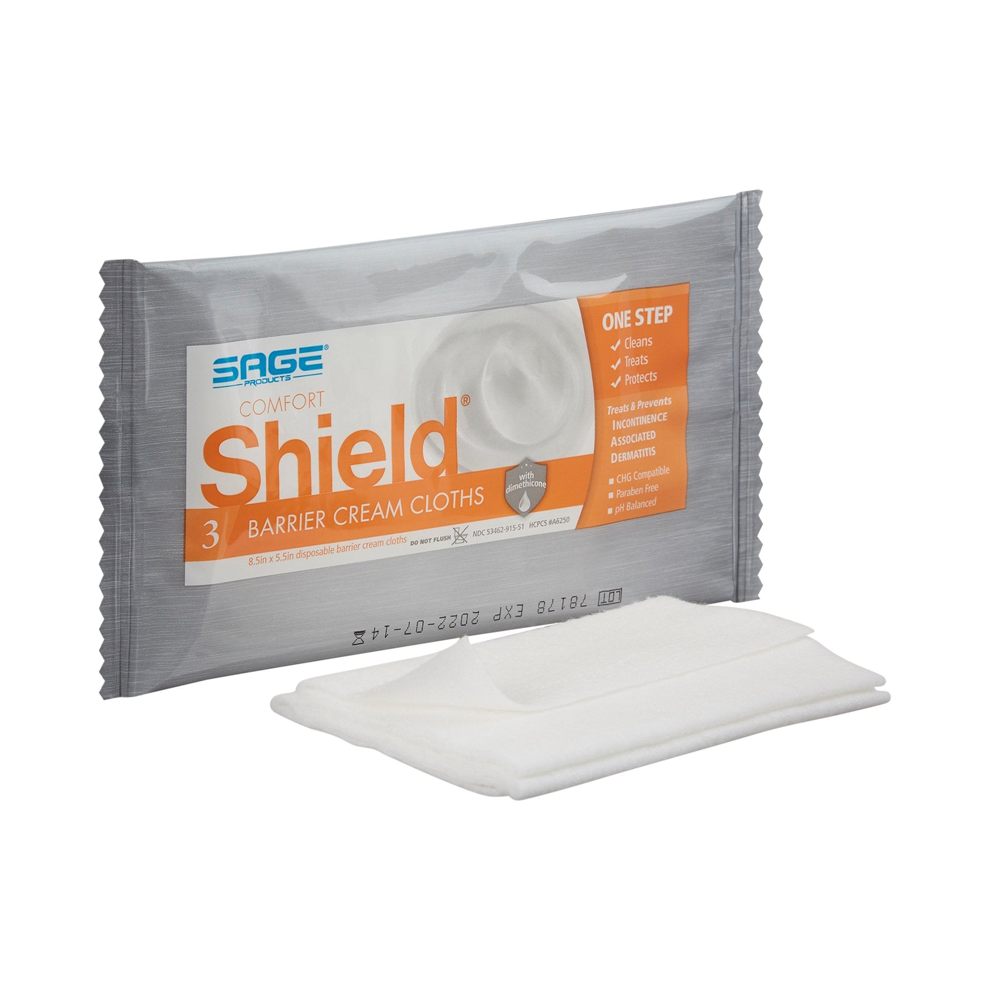 Comfort Shield® Incontinence Care Wipe Soft Pack Unscented 3 Count (92 ...