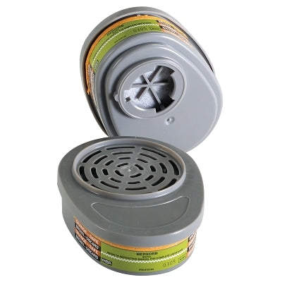 MSA Advantage® Respirator Cartridge, Chlorine/Mercury Vapor, Mersorb ...