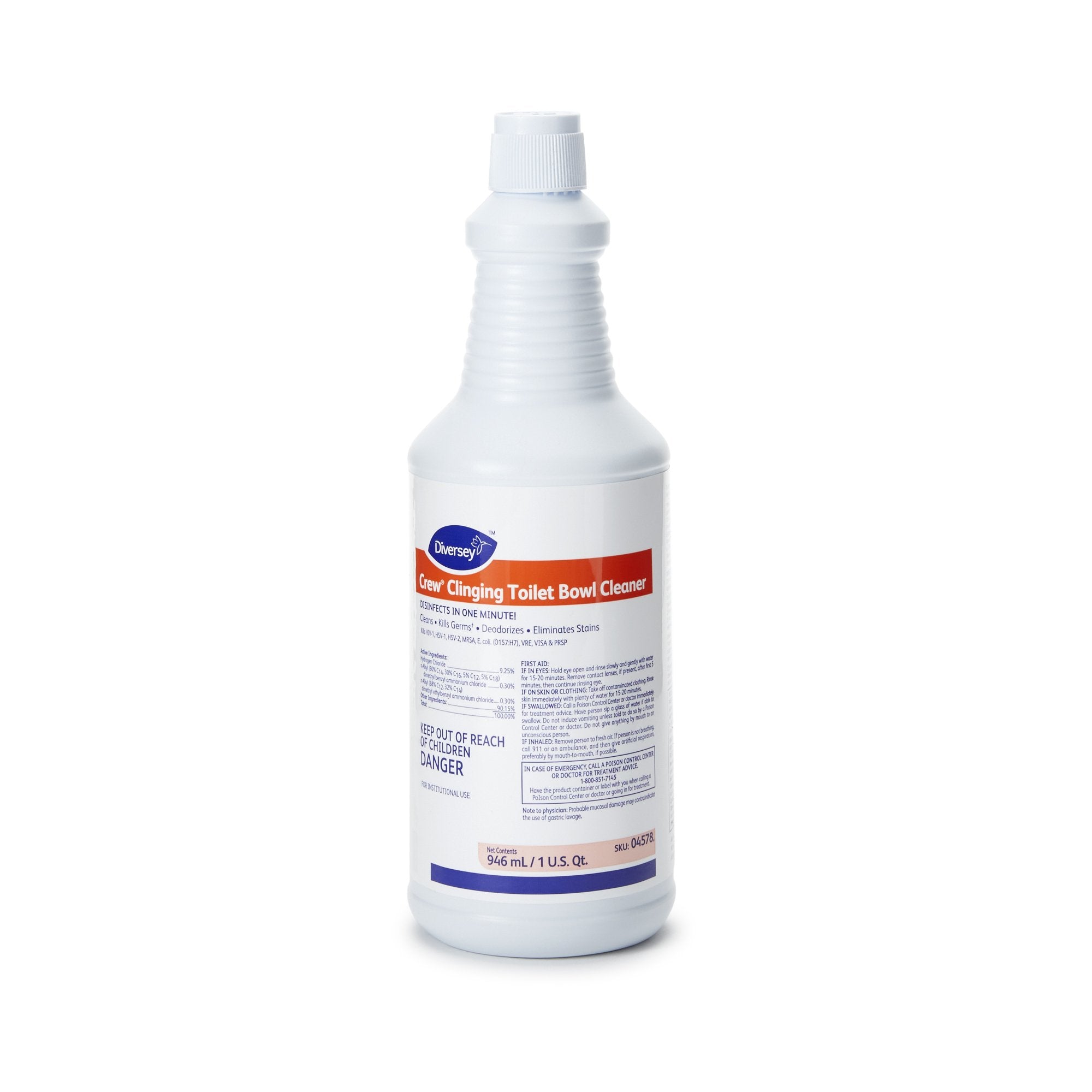 Diversey™ Crew® Toilet Bowl Cleaner Acid Based Manual Squeeze Liquid 3 ...