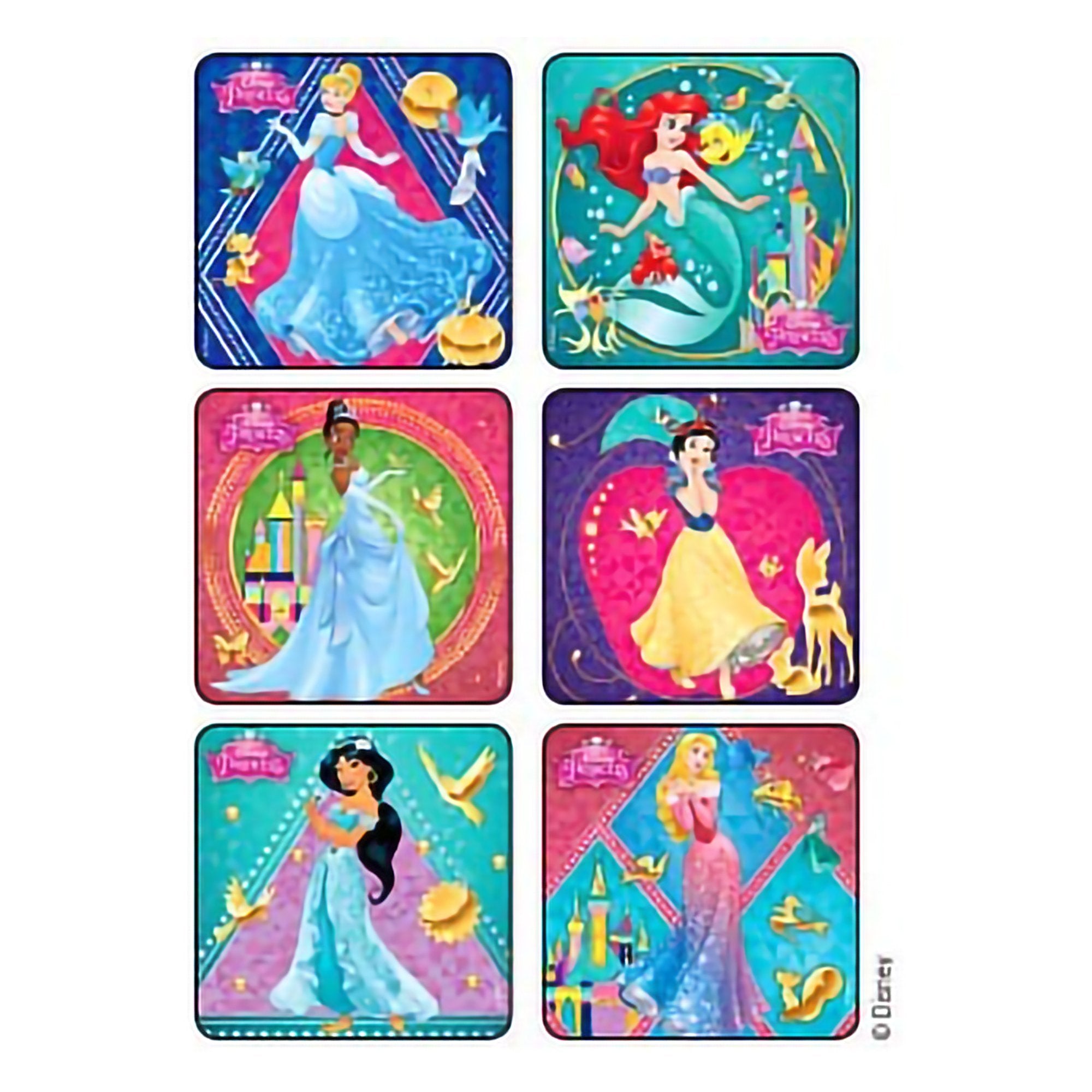 Disney® 75 per Roll Princesses Glitter Sticker 2-1/2 Inch (1014285_RL ...