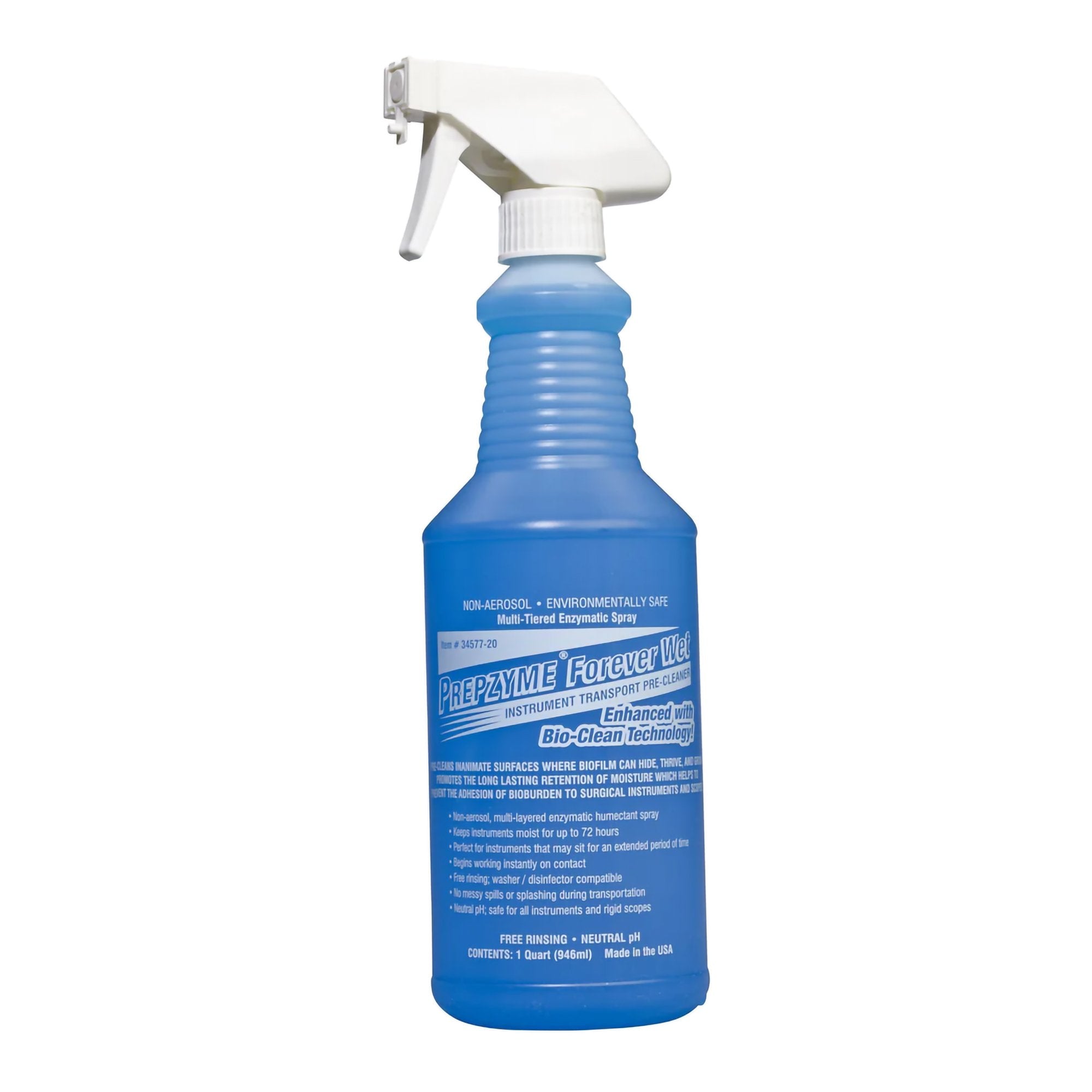 Prepzyme® Forever Wet Instrument Pre-Cleaner 32 oz. Spray Bottle Unsce ...