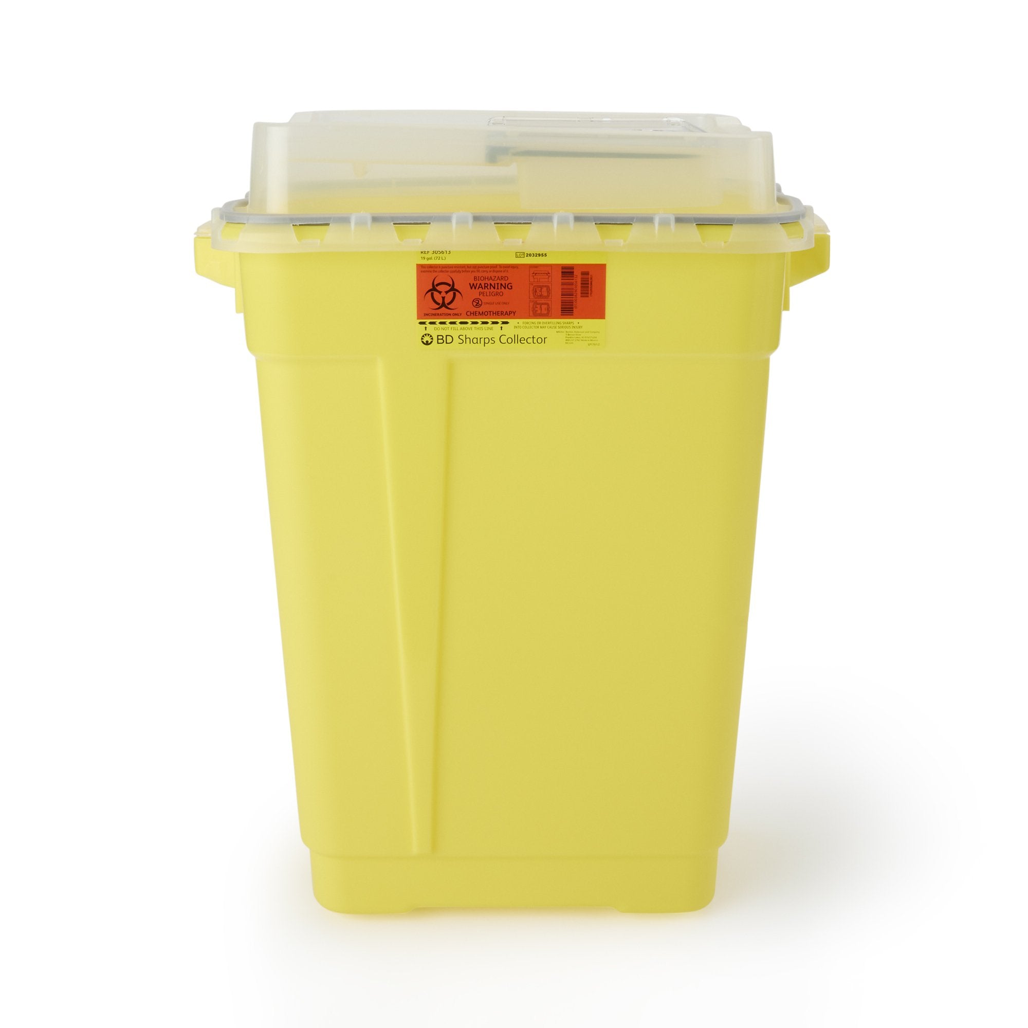 BD™ Chemotherapy Waste Container Yellow Base 26-1/4 H X 20 W X 14-3/4 ...
